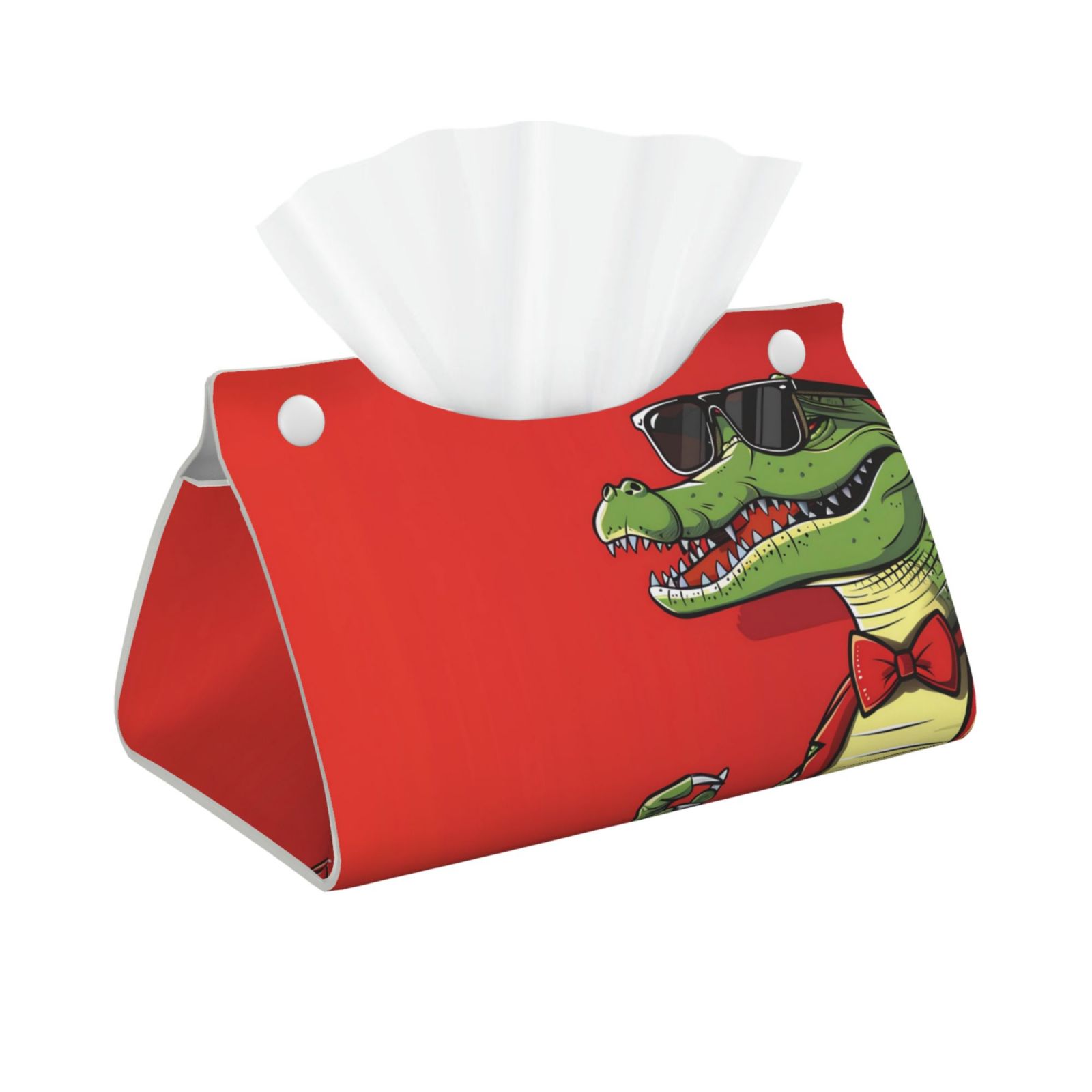 Logiee Cool Crocodile With Sunglasses Print Tissue Box Cover,Stylish ...