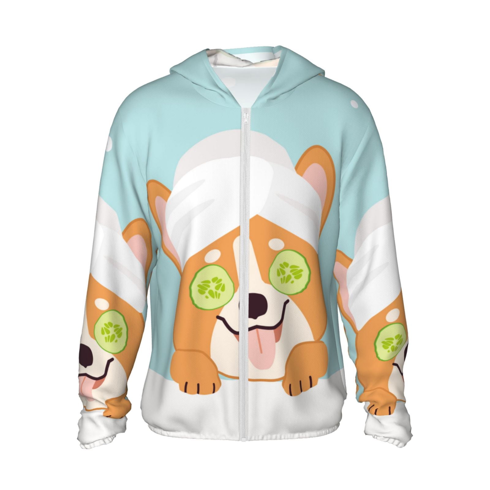 Logiee Corgi With Towel Ans Slice Cucumber Print Men's Women Light ...