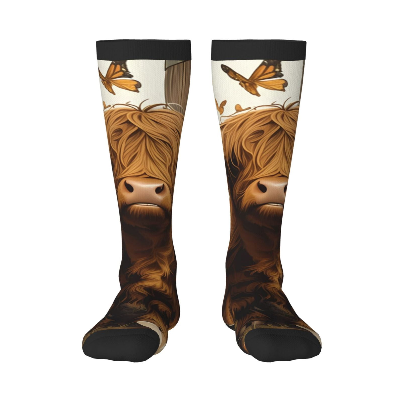 Logiee Cow With Butterflies Lilies Print Gift Stocking Stuffers,Adult ...