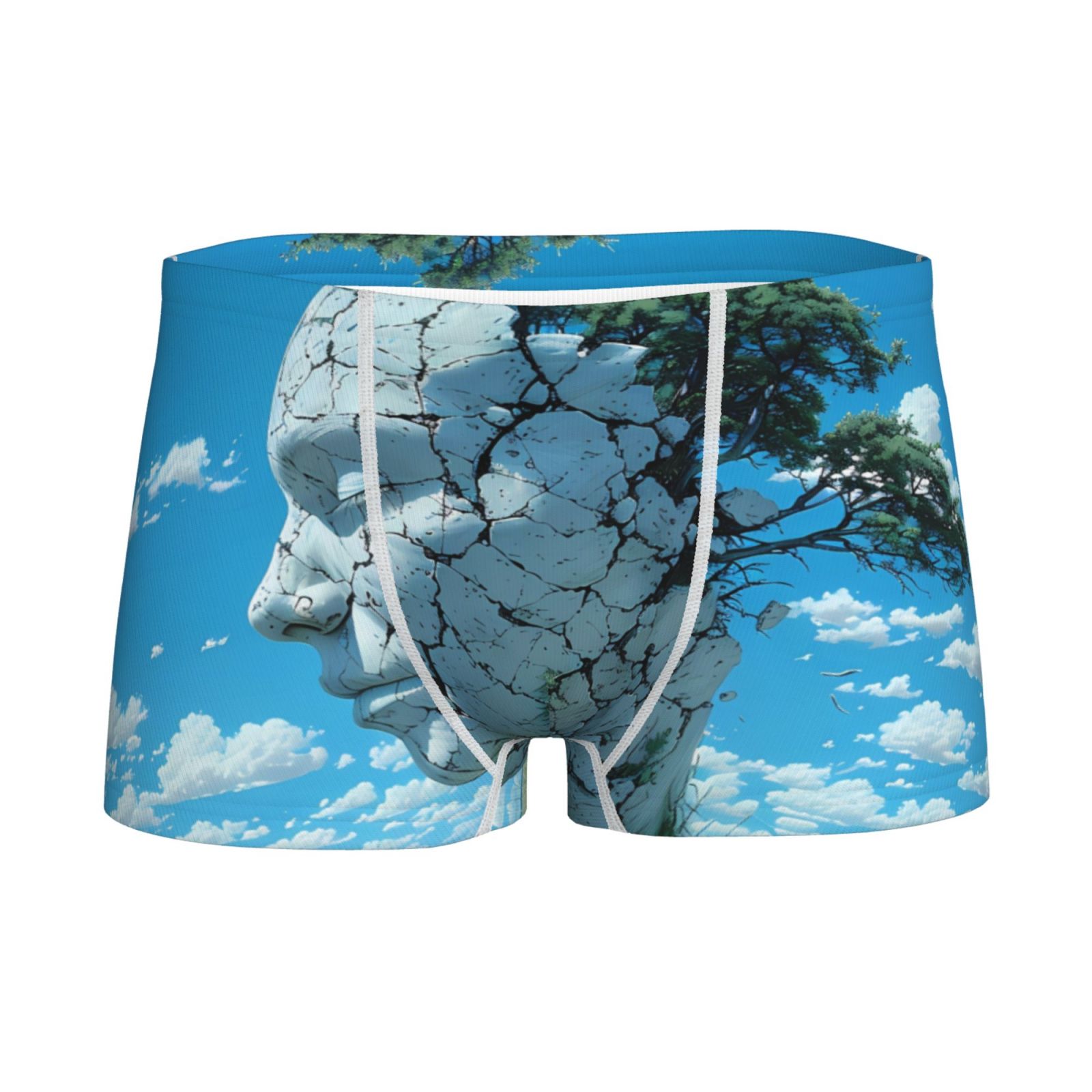 Logiee Cracked Earth Head Tree Print Boys' Boxer Briefs,Tween Boy ...