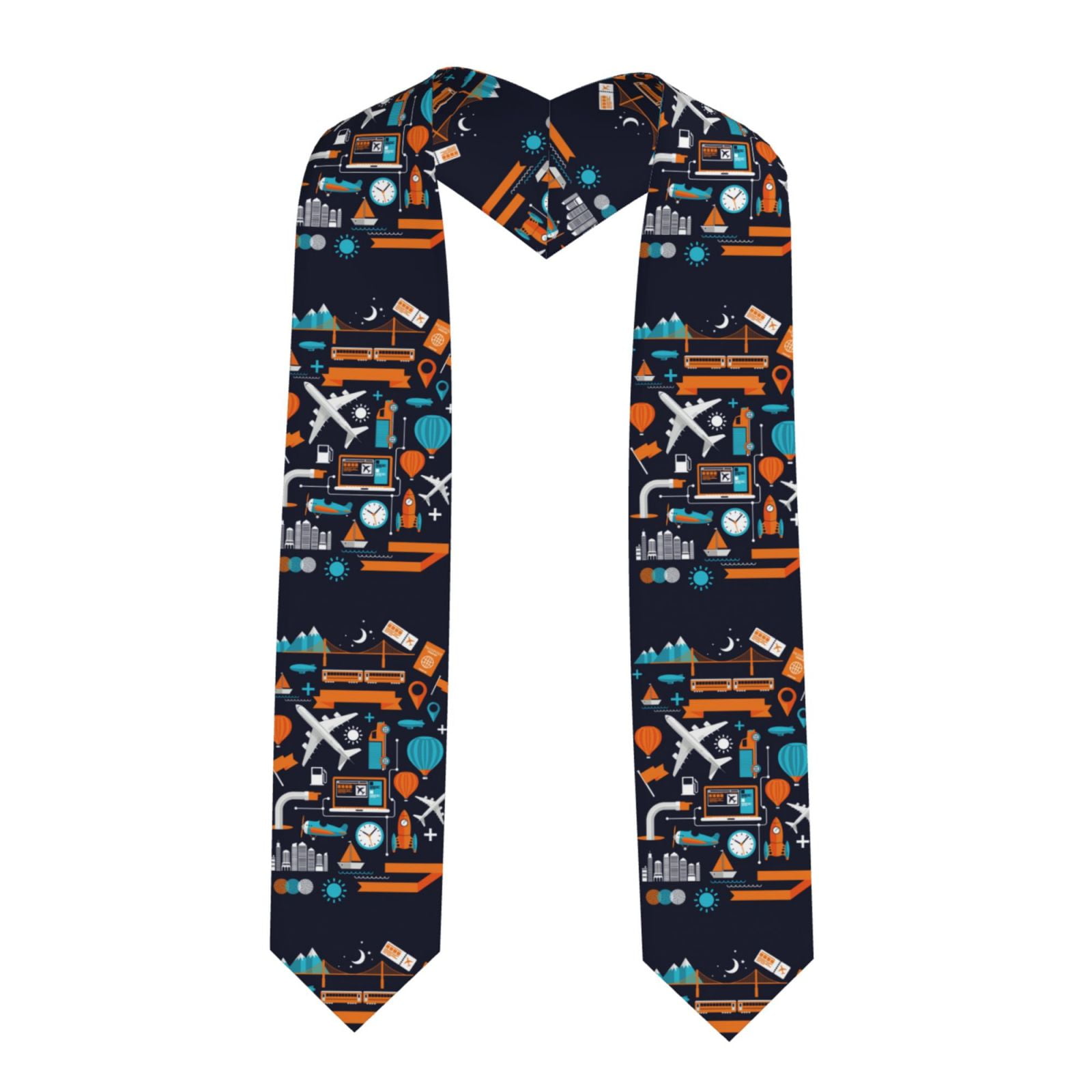 Logiee Creative Transport Print Unisex Adult Graduation Stole Shawl 72 ...
