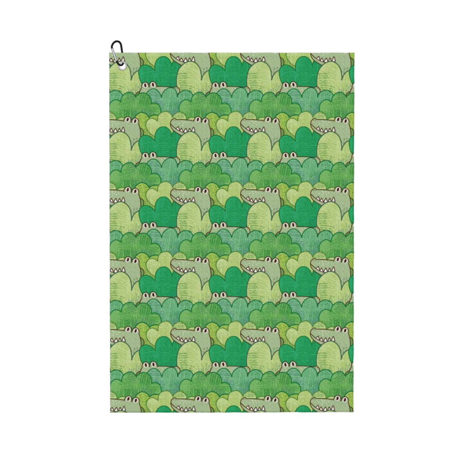Logiee Crocodile And Bush Print Golf Towels,16" x 24" Portable Golf ...