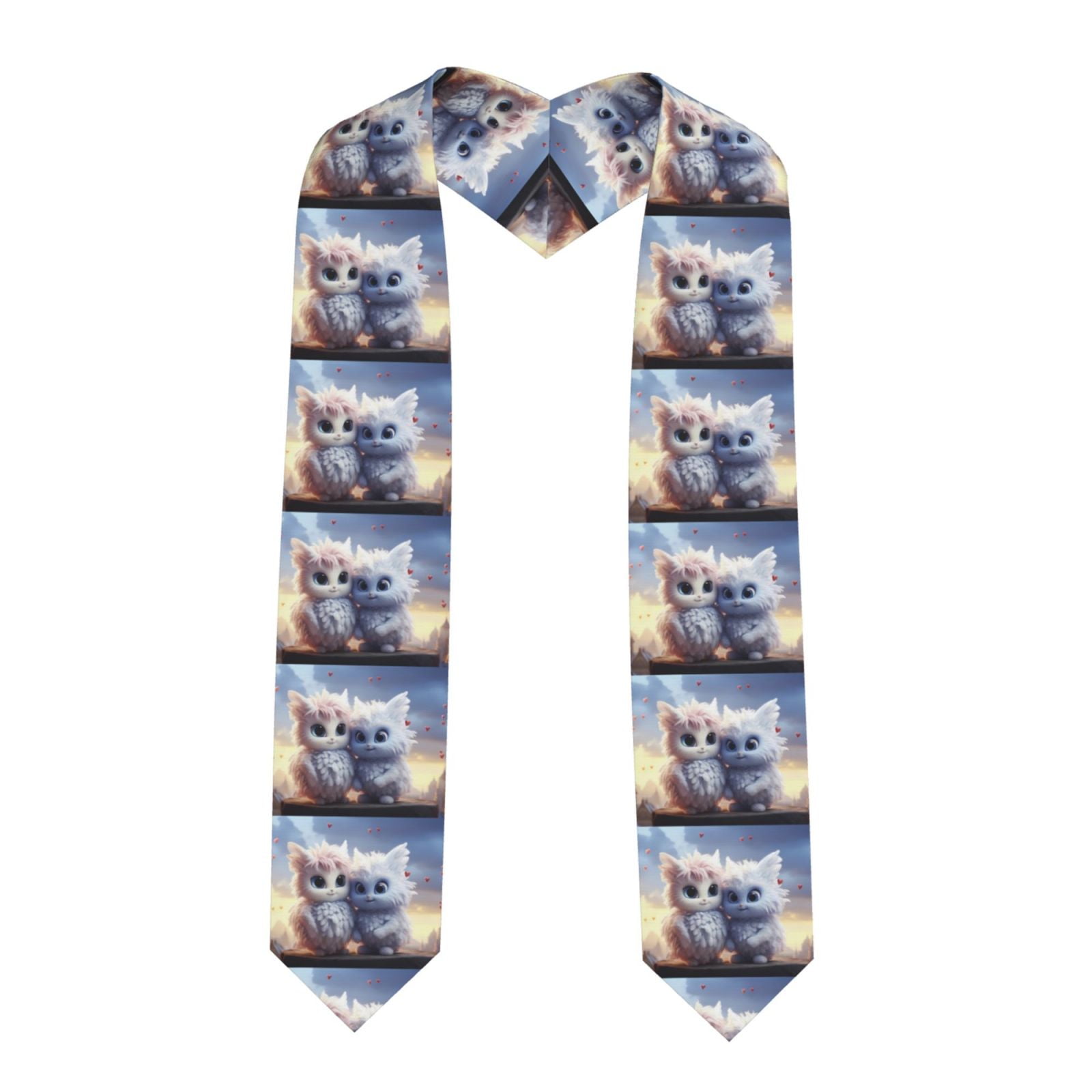 Logiee Cute Animal Couple Print Unisex Adult Graduation Stole Shawl 72 ...