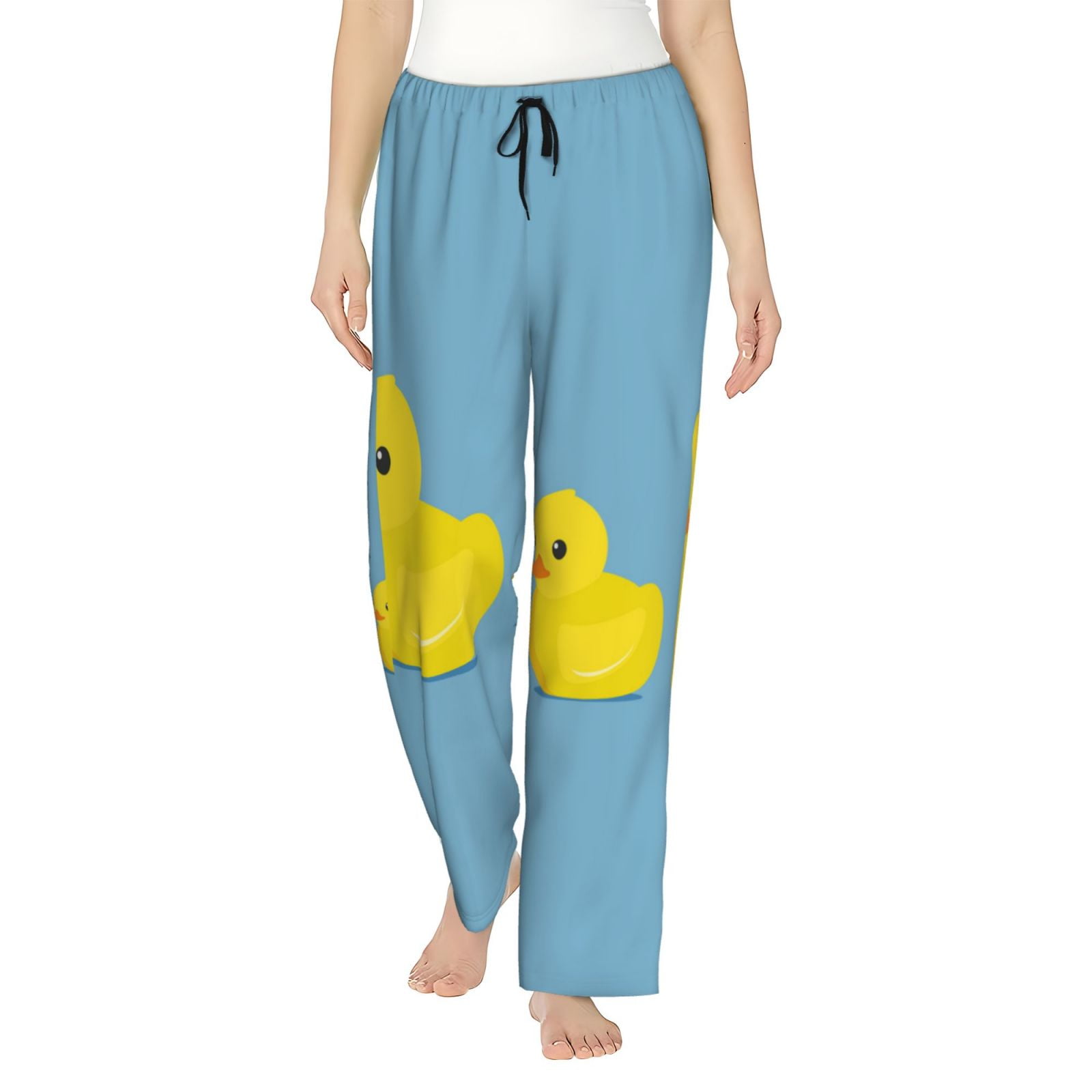 Logiee Cute Ducky Print Women Pajama Pants,Comfy Pj Bottom with Pockets ...