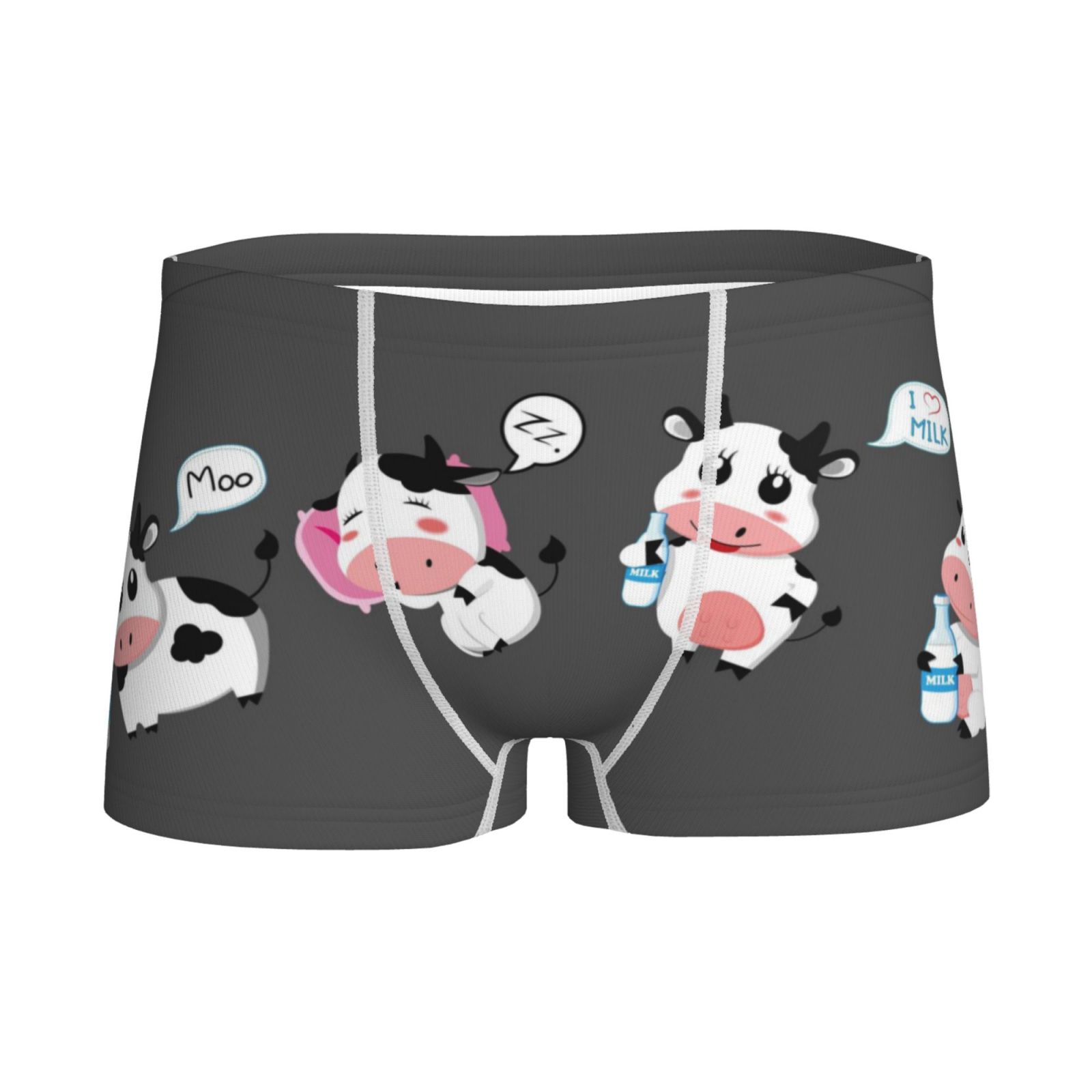 Logiee Cute Farm Milk Animal Print Boys' Boxer Briefs,Tween Boy ...