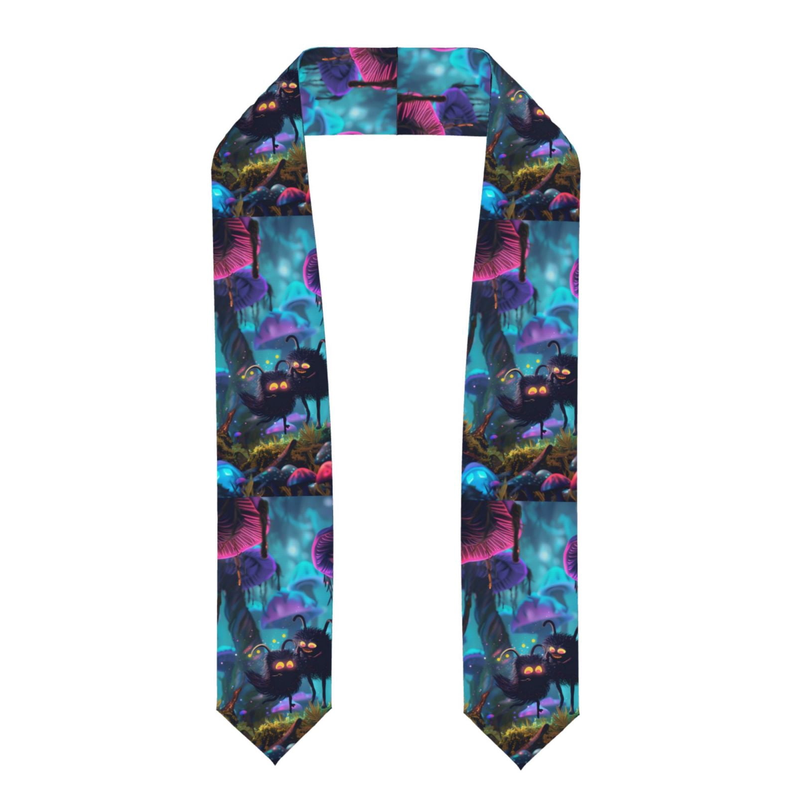 Logiee Cute Fuzzy Fantasy Creatures Print Unisex Adult Graduation Stole ...