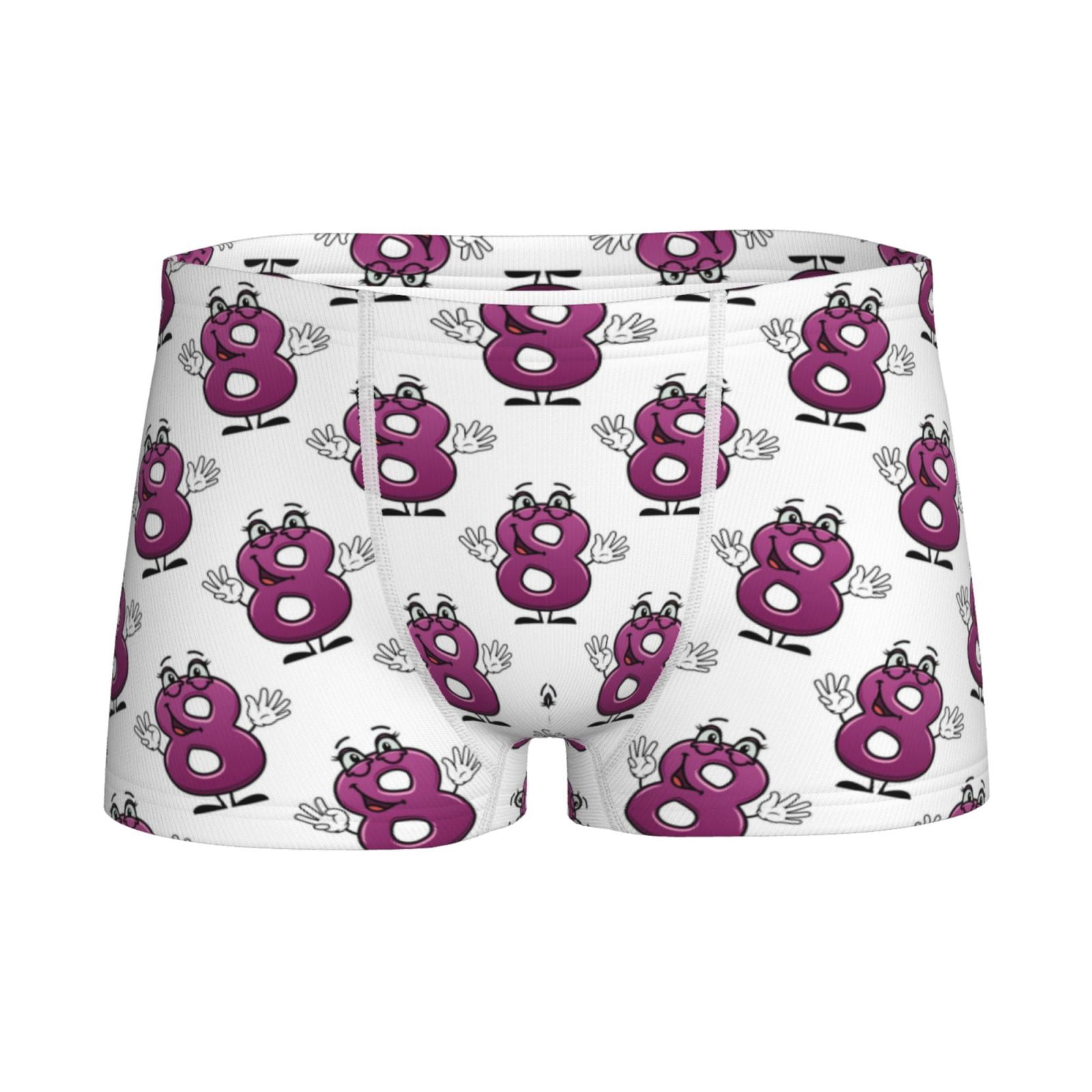 Logiee Cute Number 8 Print Boys' Boxer Briefs,Tween Boy Underwear ...