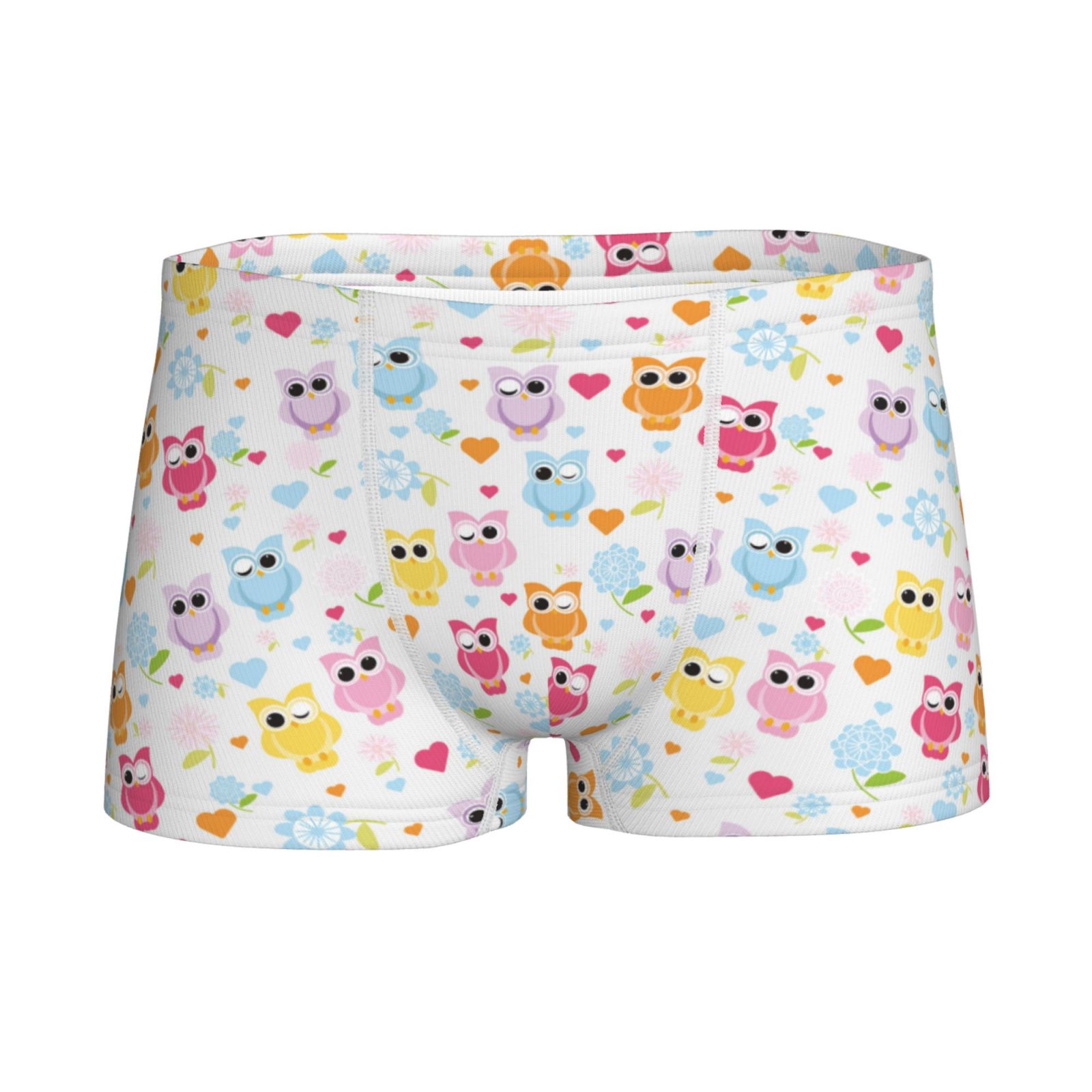 Logiee Cute Owl Print Boys' Boxer Briefs,Tween Boy Underwear-Large ...