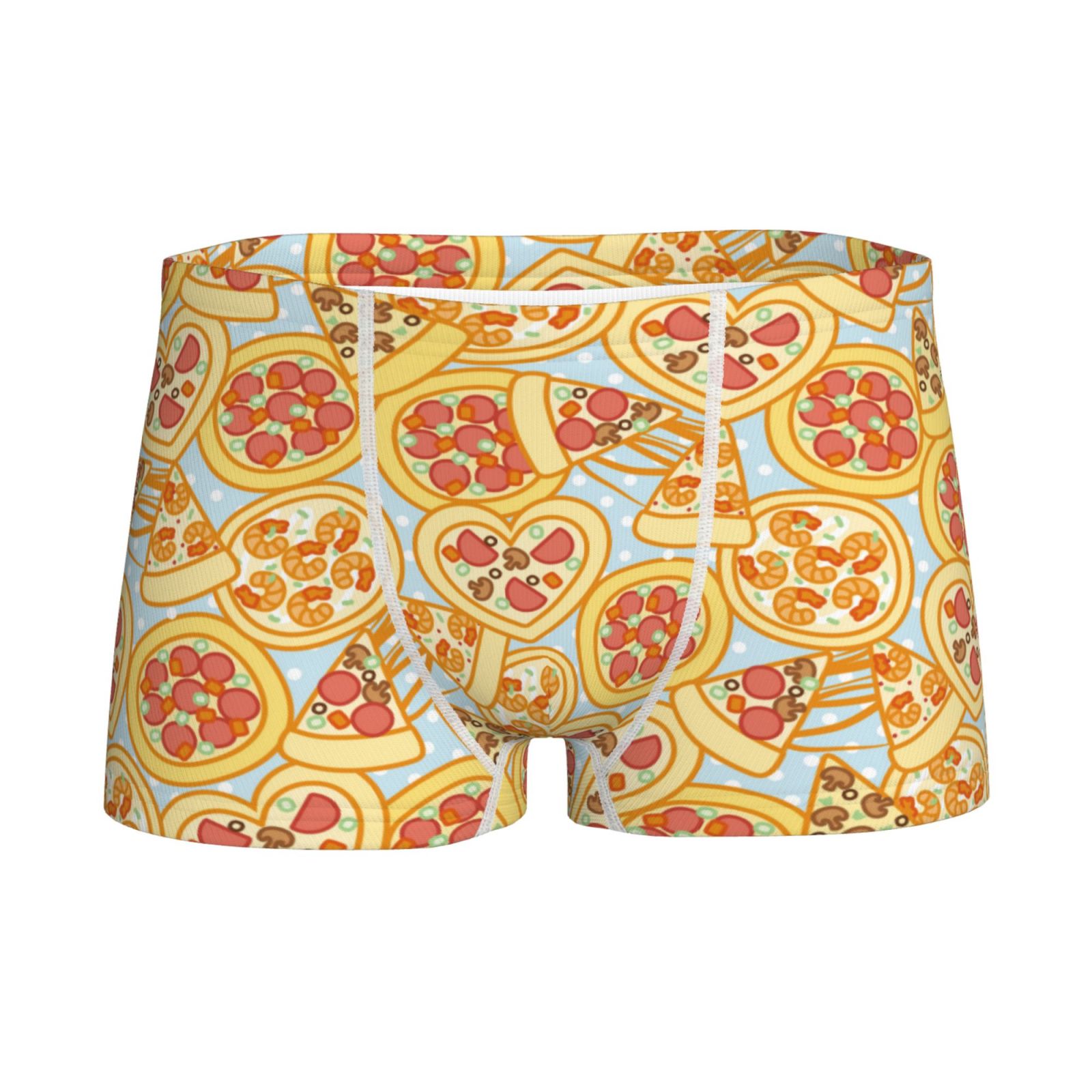 Logiee Cute Pizza In Various Print Boys' Boxer Briefs,Tween Boy ...