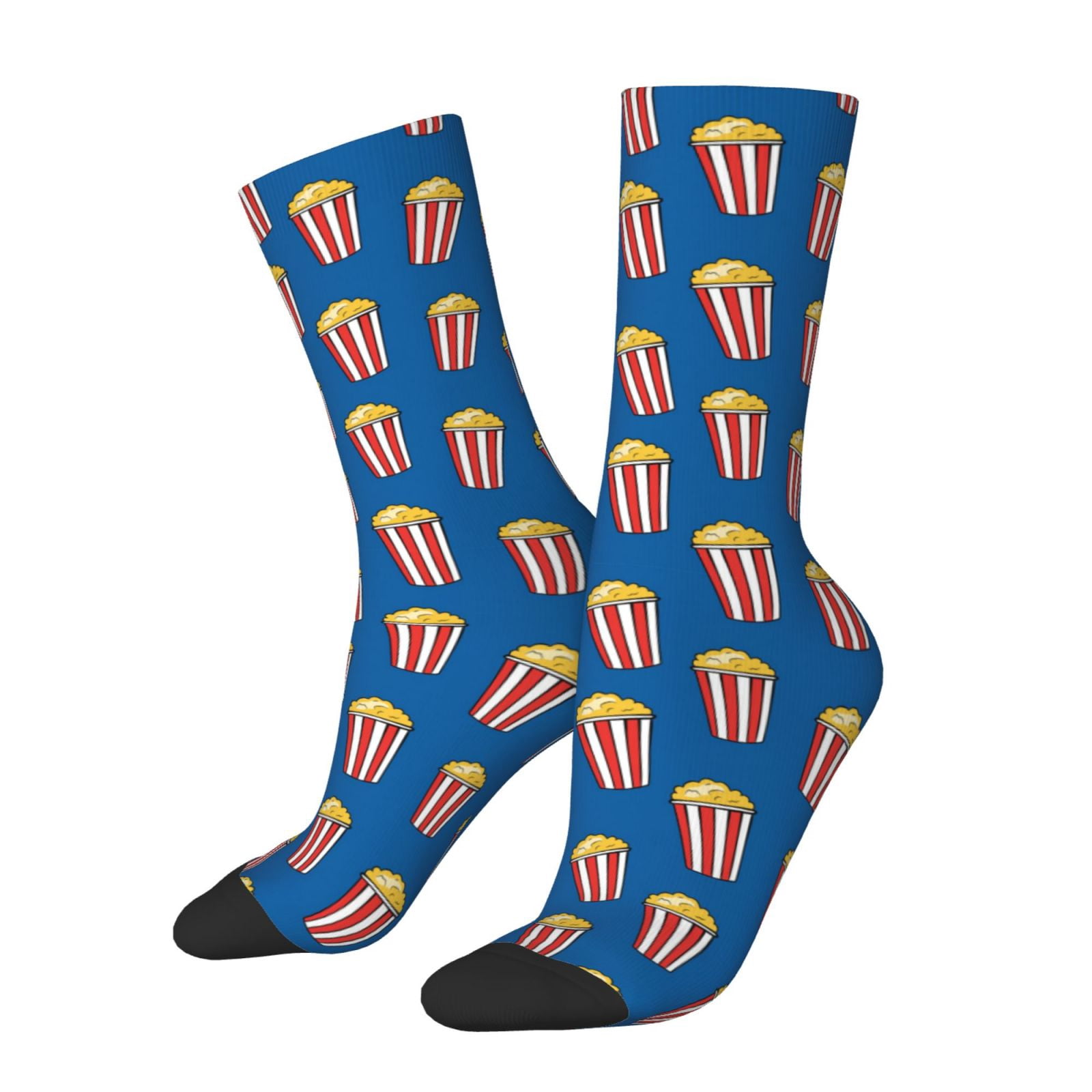 Logiee Cute Popcorn Print Adult Socks for Men & Women,Calf Socks, Ankle ...