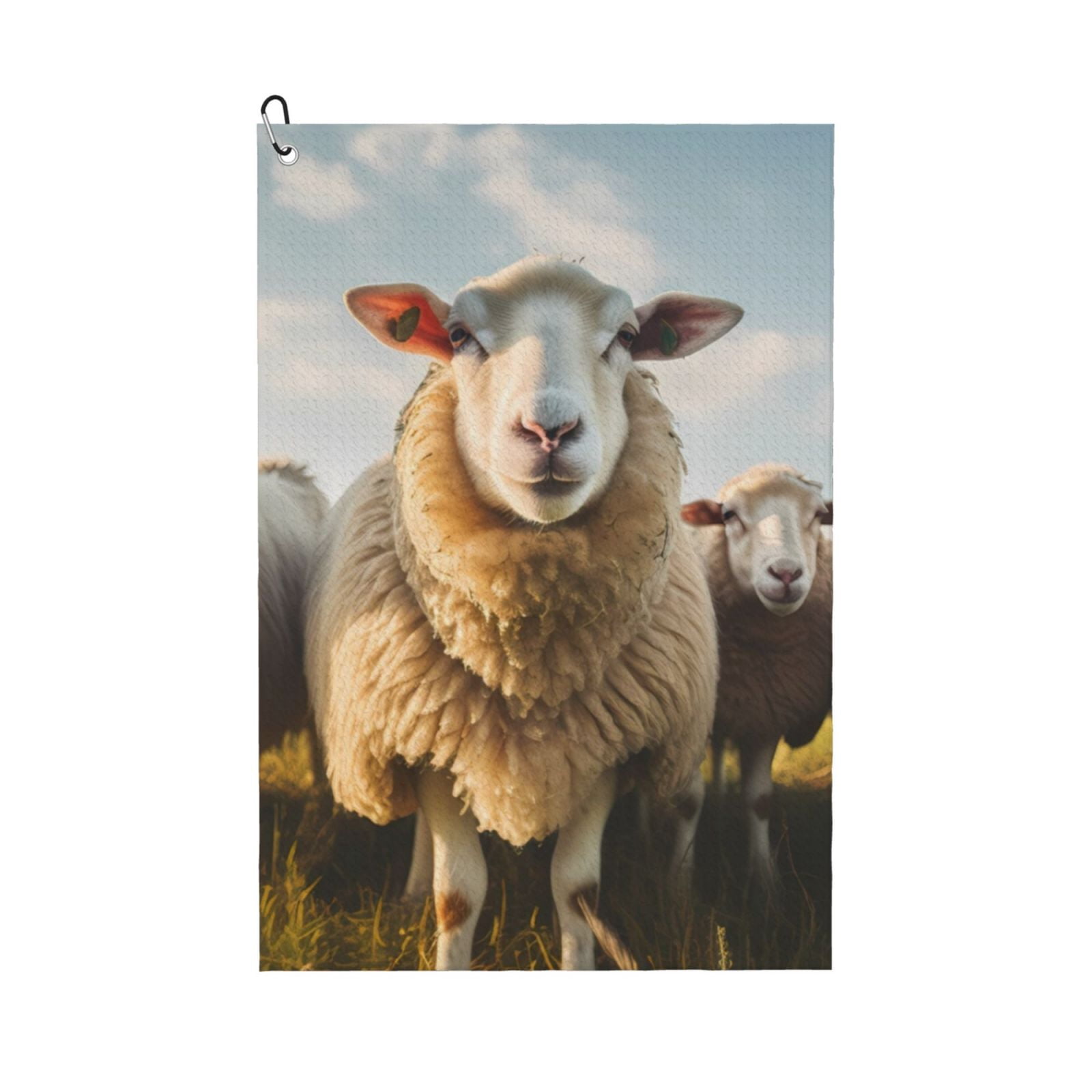 Logiee Cute Prairie Sheep Herd Print Golf Towels,16" x 24" Portable ...