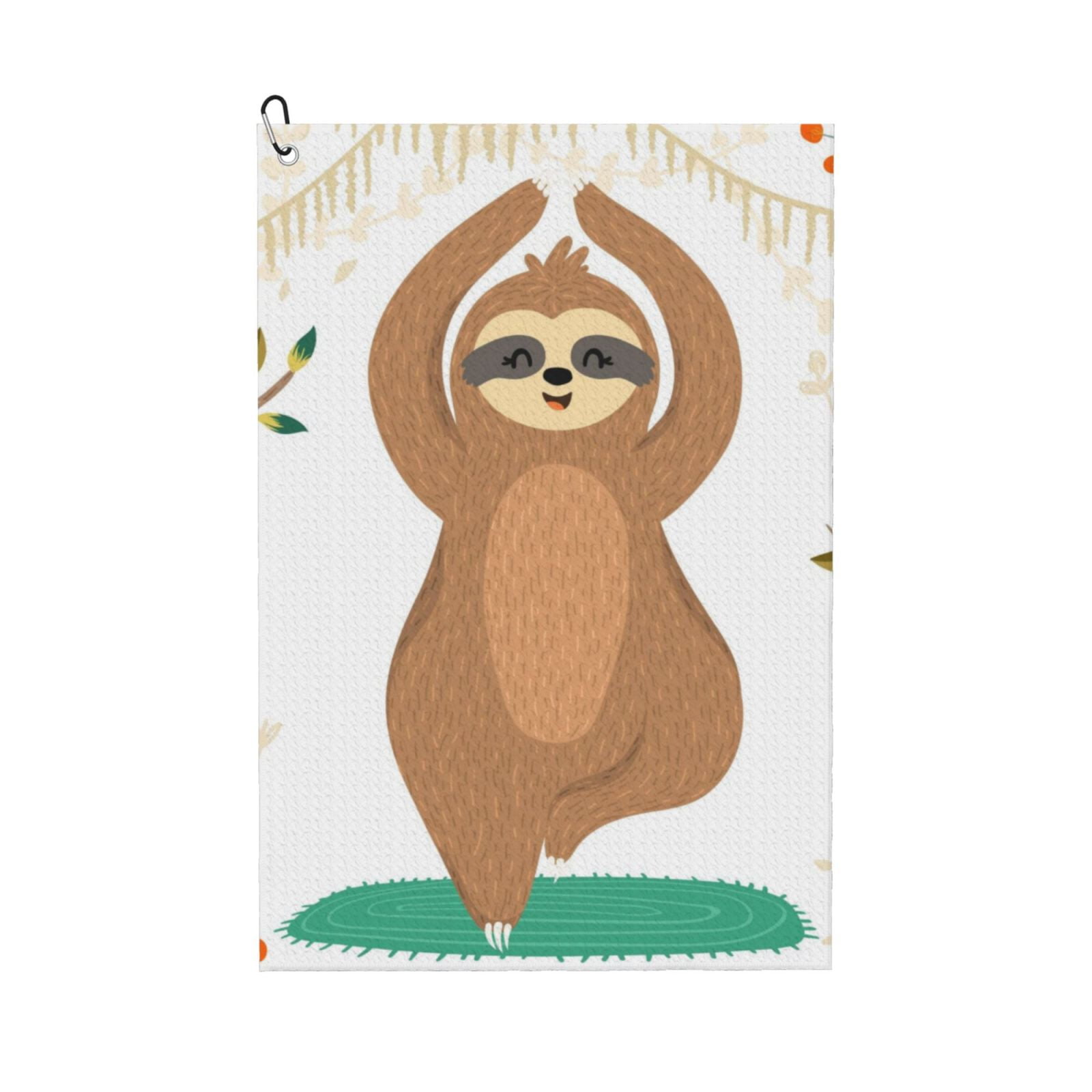 Logiee Cute Sloth In Yoga Pose Tree Print Golf Towels,16" x 24 ...