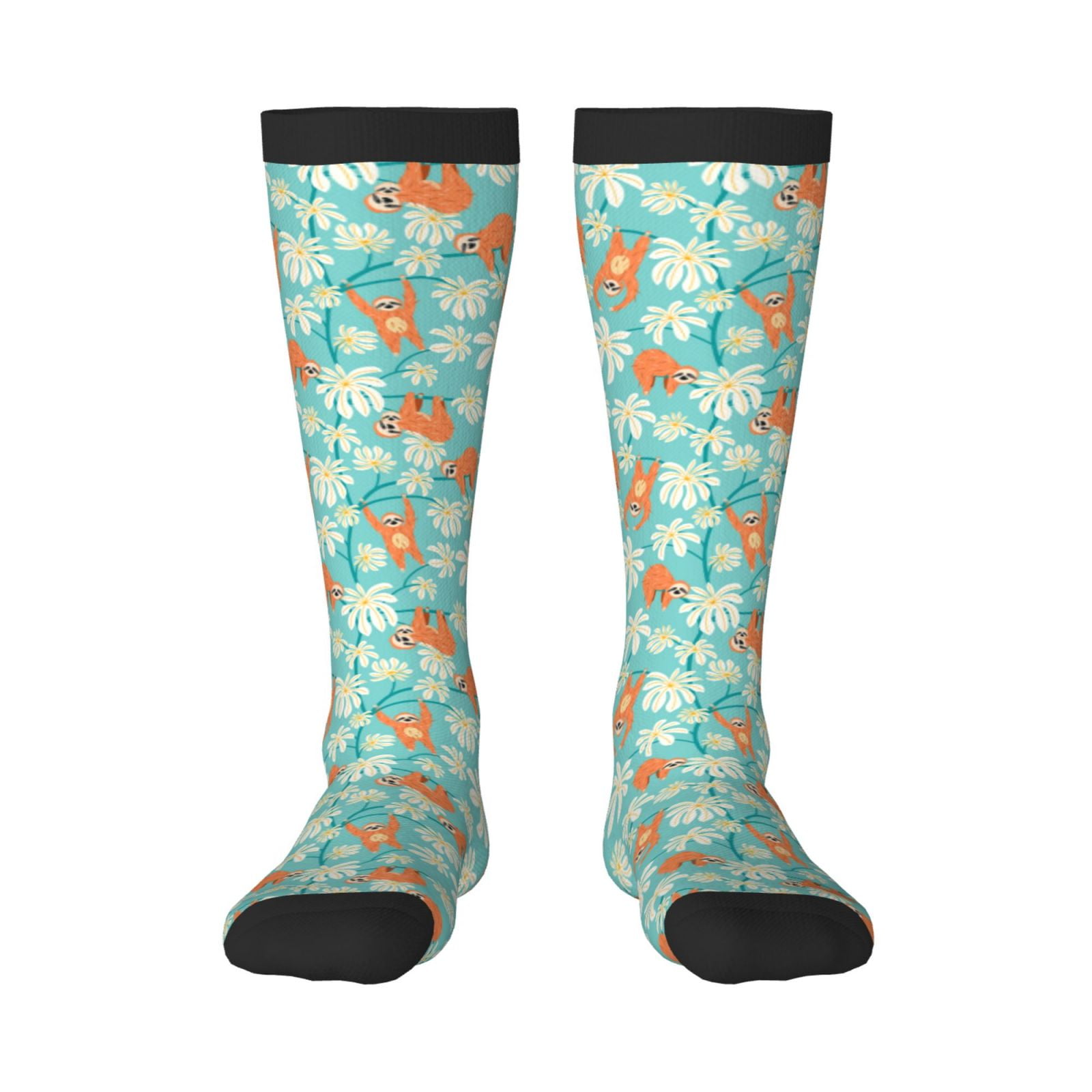 Logiee Cute Sloth on Floral Tree Print Gift Stocking Stuffers,Adult ...