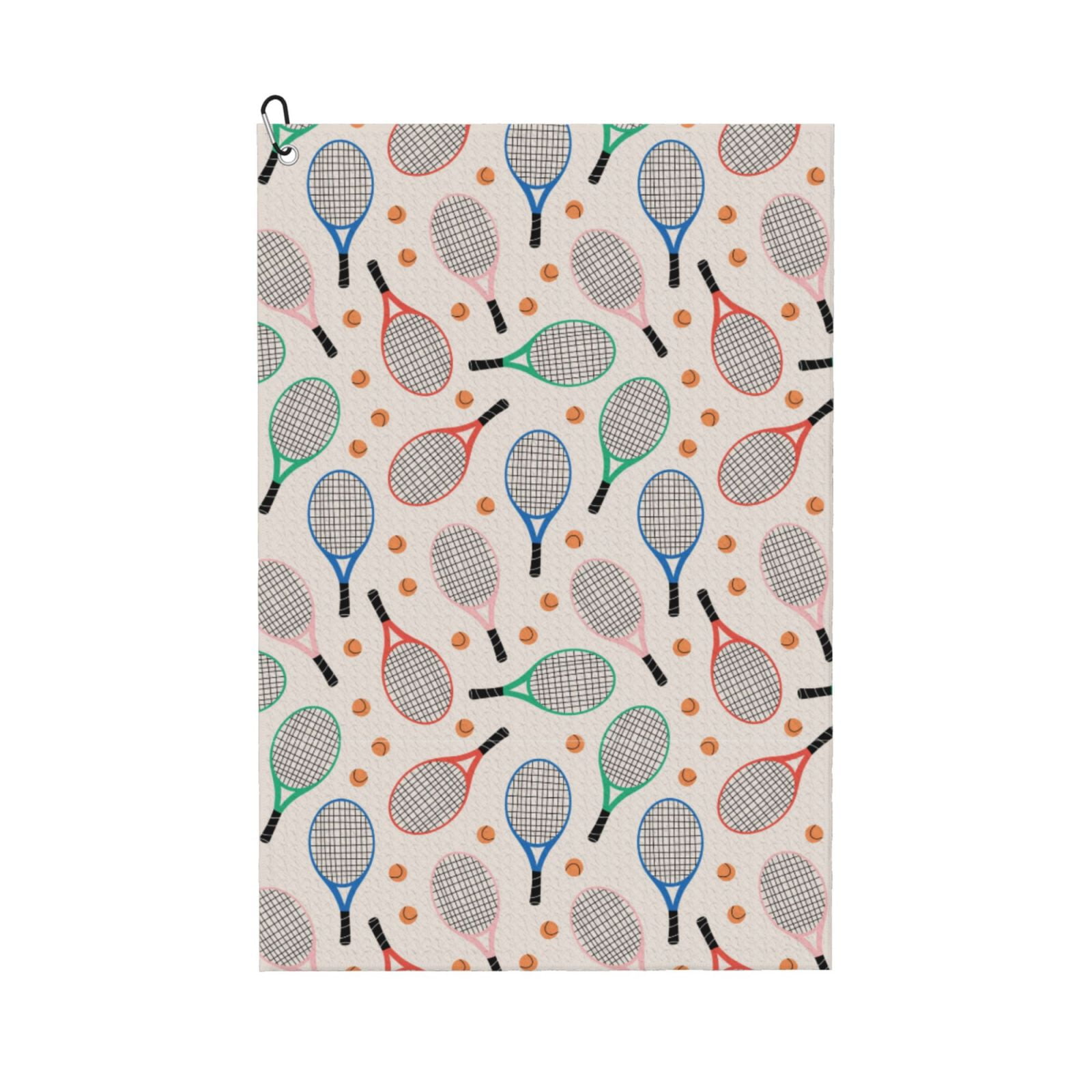 Logiee Cute Tennis Racket Print Golf Towels,16" x 24" Portable Golf ...