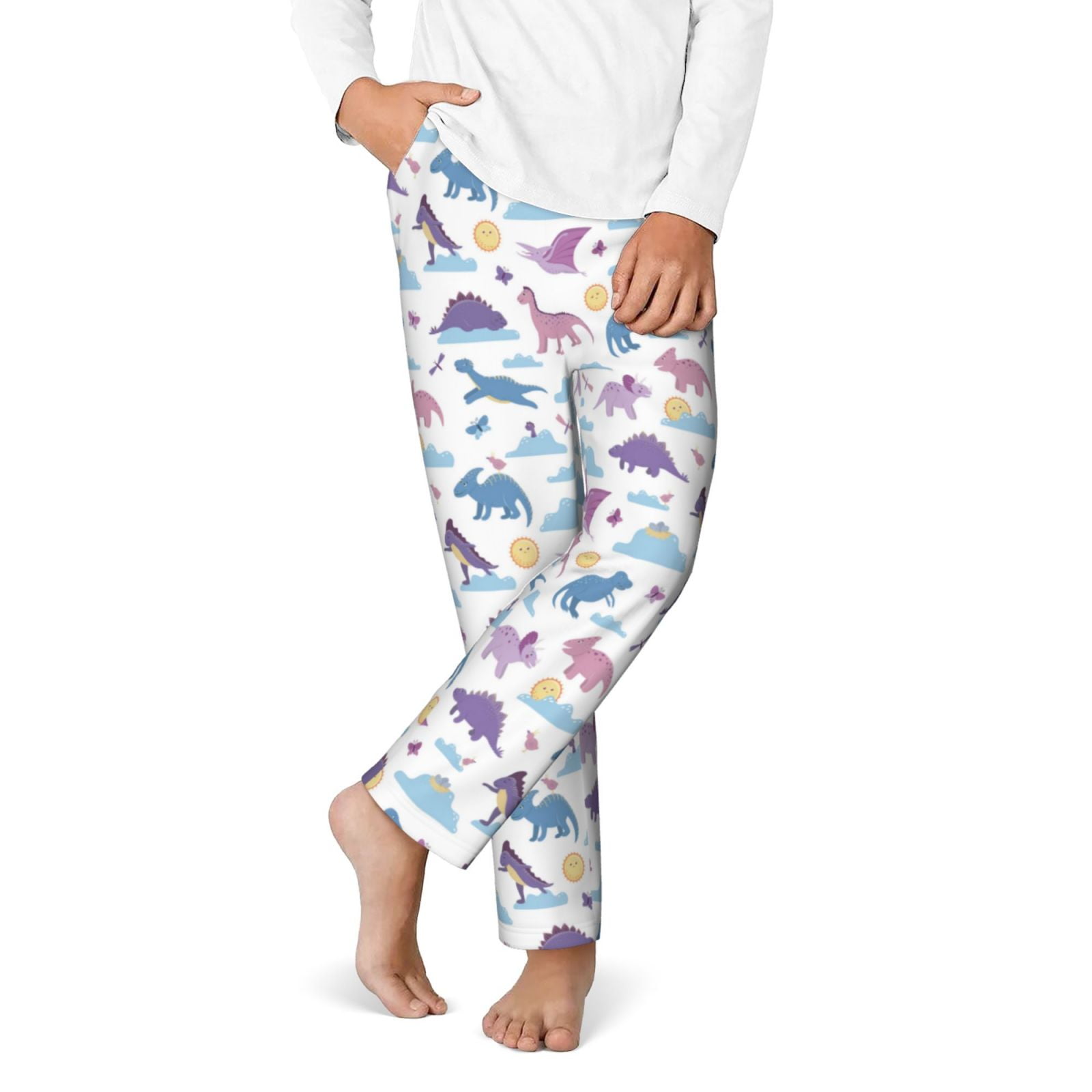 Logiee Dinosaur Print Teenagers' Pajama Pants ,Boys Bottoms,Long Sleep ...