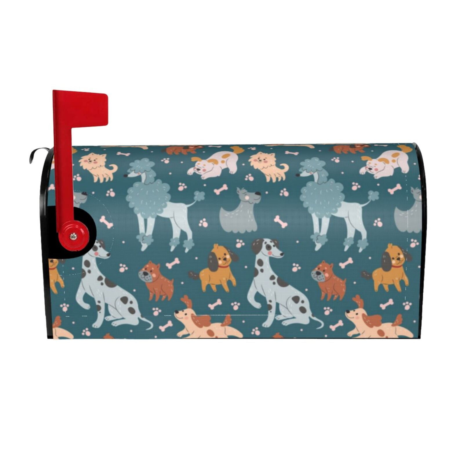 Logiee Dogs Print Post Letter Box Wrap Decor, Mailbox Cover Suitable ...