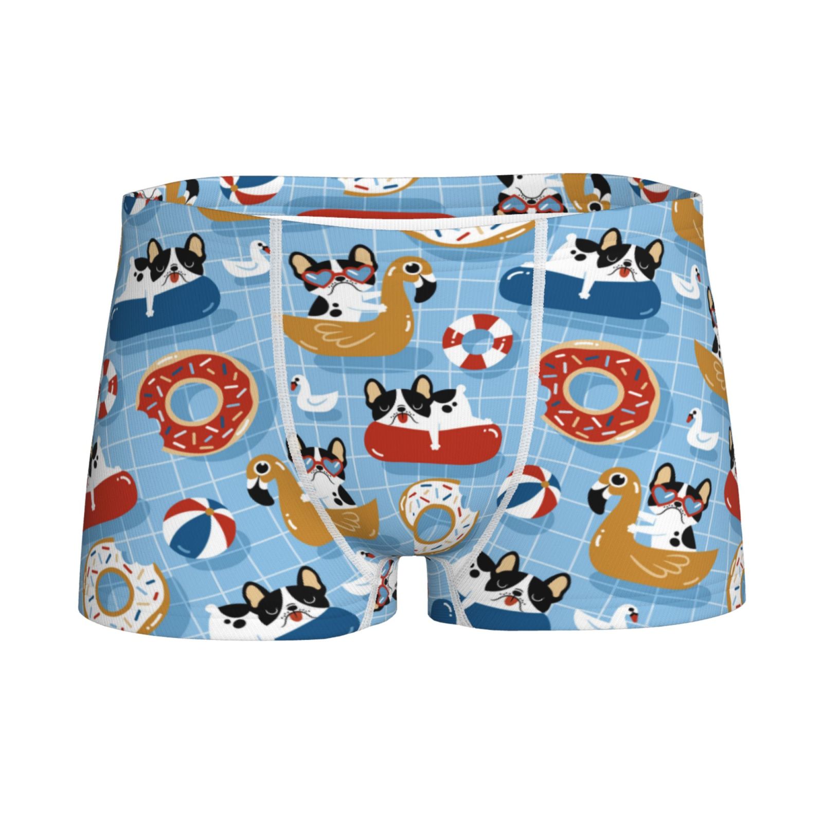 Logiee Dogs With Pool Floats Print Boys' Boxer Briefs,Tween Boy ...