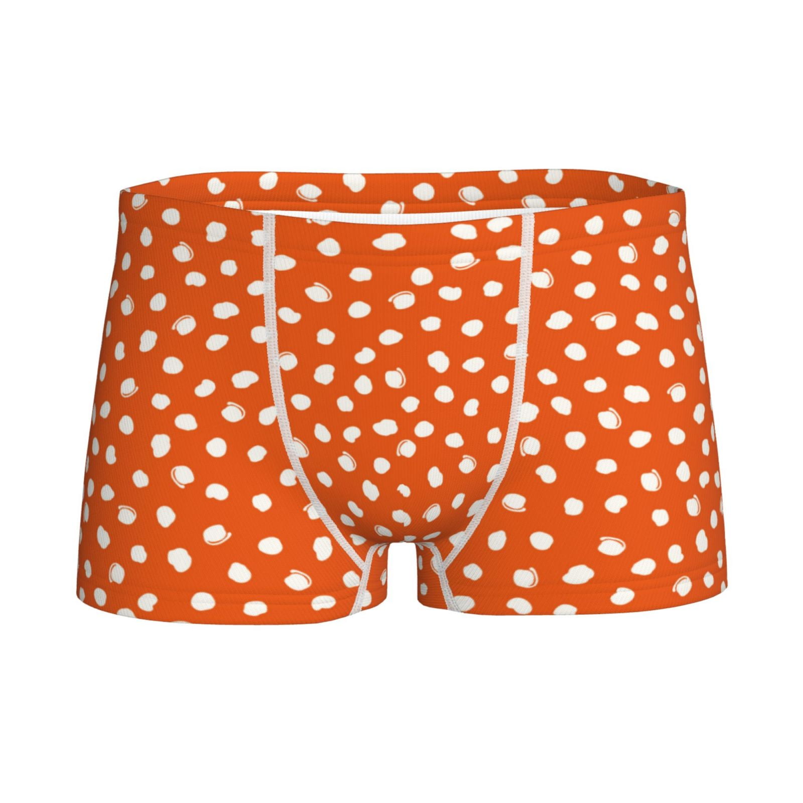Logiee Dots On Orange Background Print Boys' Boxer Briefs,Tween Boy Underwear-Medium - Walmart.com