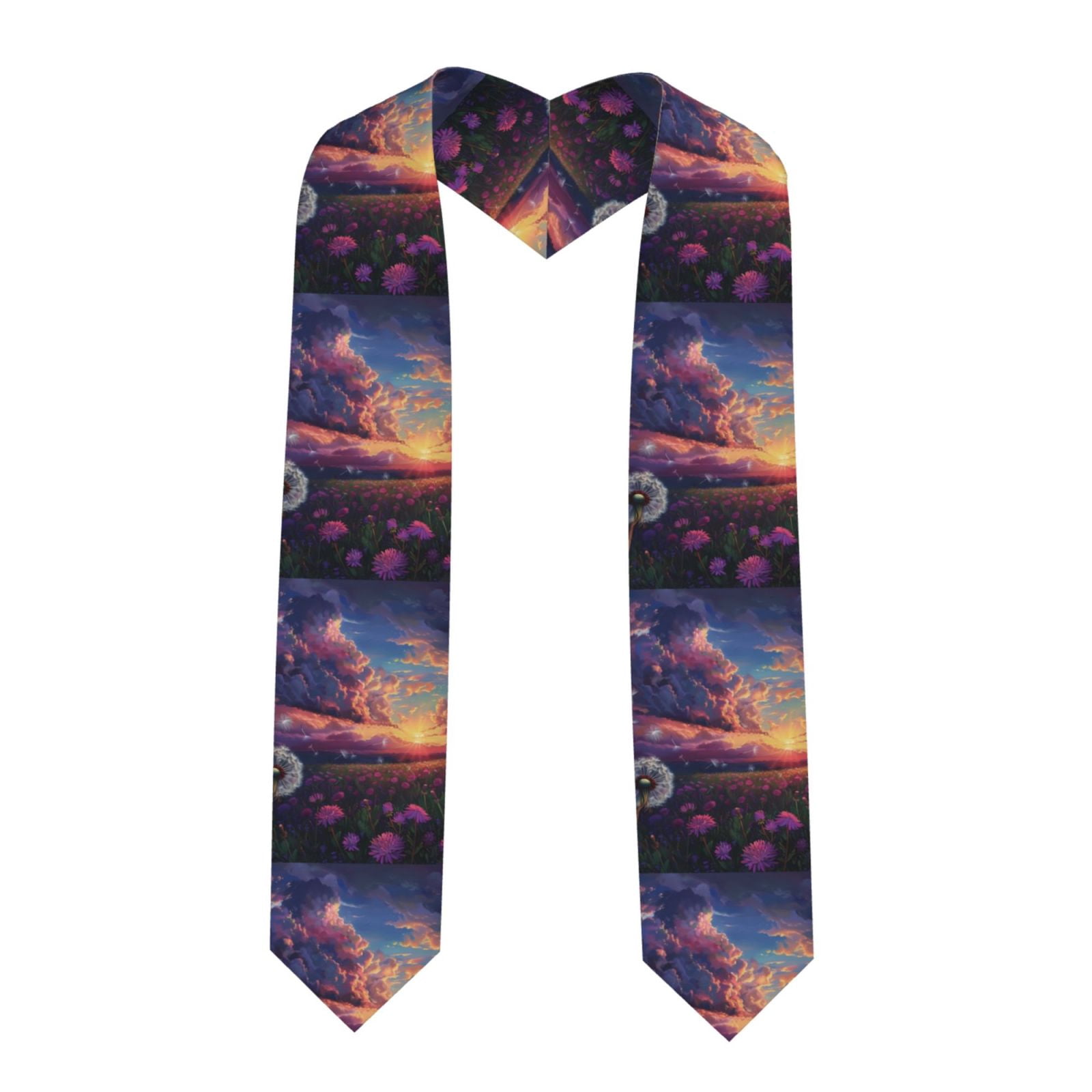Logiee Dreamy Dandelion Sunset Print Unisex Adult Graduation Stole ...
