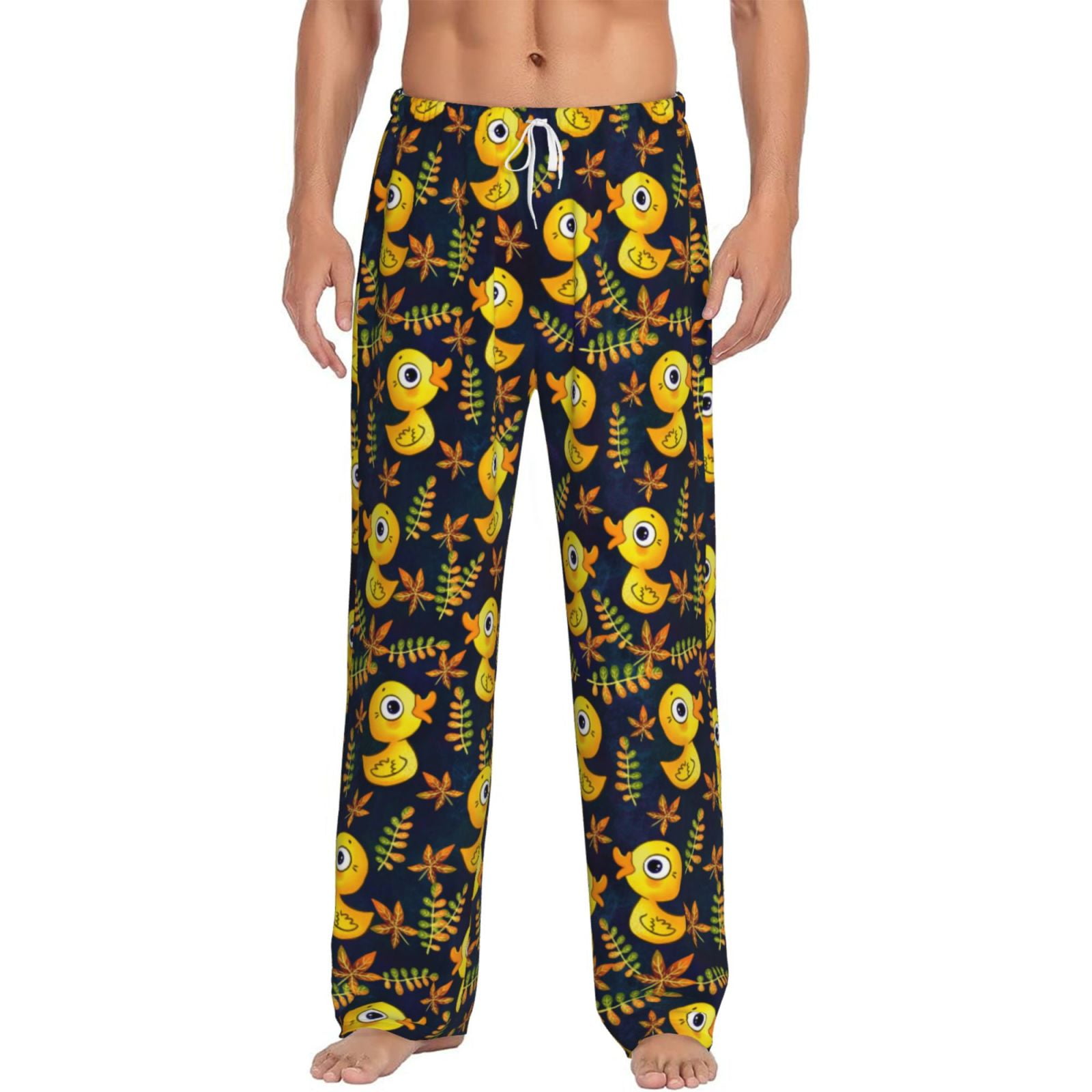 Logiee Ducks Print Pajama Pants for Men,Men’s Pajama Bottoms,Mens PJ ...