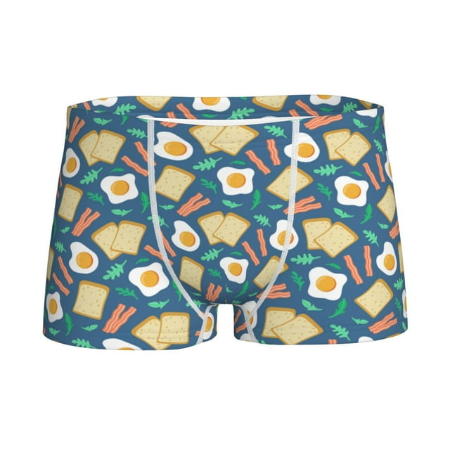 Logiee Eggs Toast Bacon And Arugula Print Boys' Boxer Briefs,Tween Boy ...