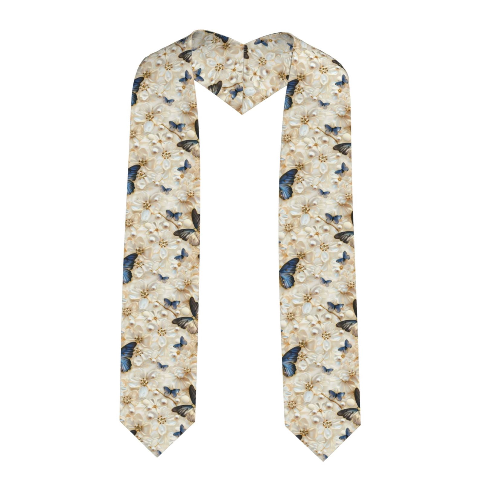 Logiee Elegant Butterflies And Pearls Print Unisex Adult Graduation ...