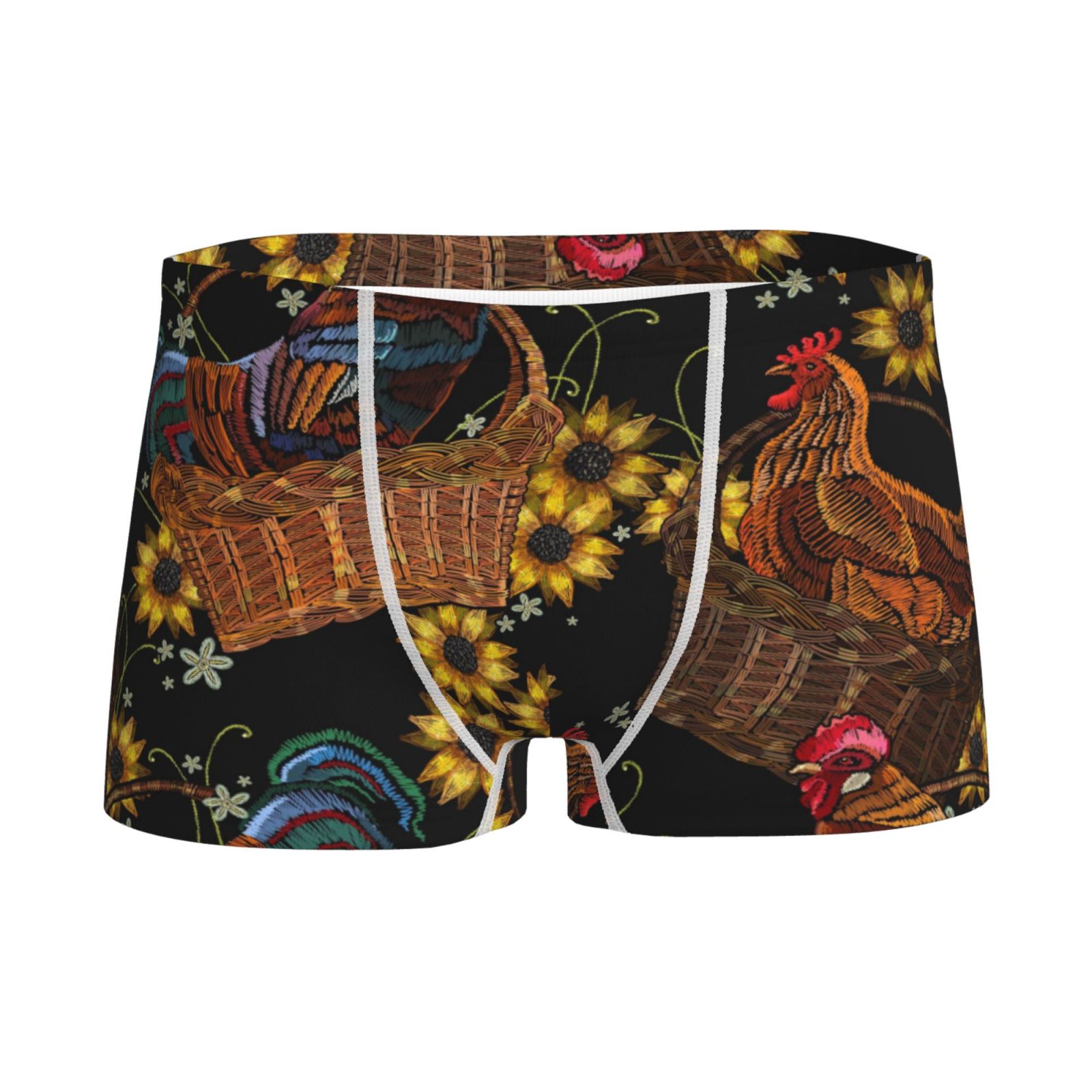 Logiee Embroidery Chicken Rooster Print Boys' Boxer Briefs,Tween Boy ...