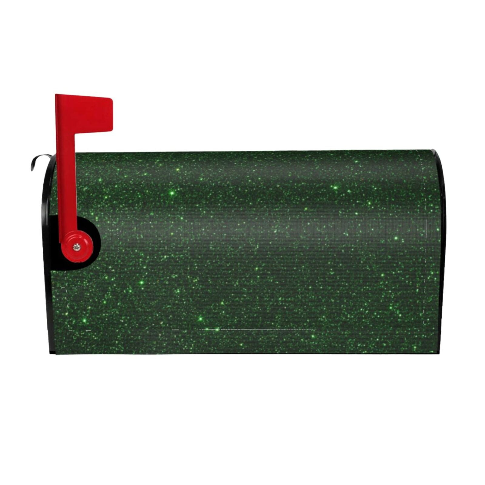 Logiee Emerald Green Sparkling Print Post Letter Box Wrap Decor ...