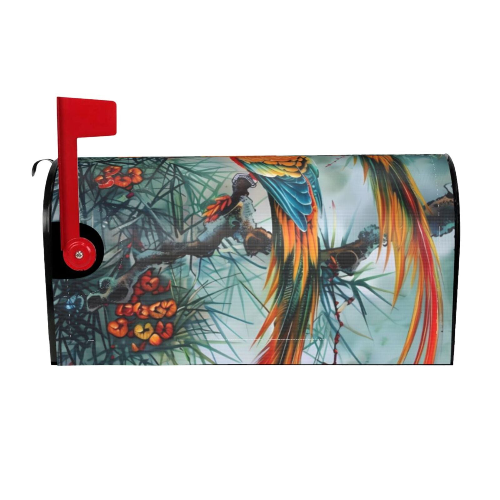 Logiee Exotic Birds Forest Print Post Letter Box Wrap Decor, Mailbox ...