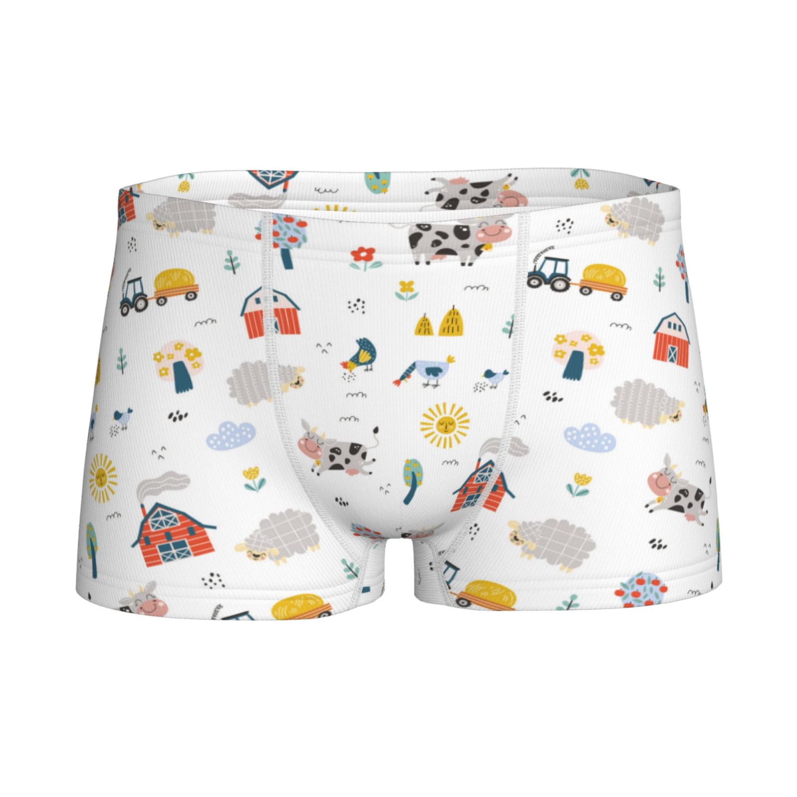 Logiee Farm Animals Print Boys' Boxer Briefs,Tween Boy Underwear-XX ...