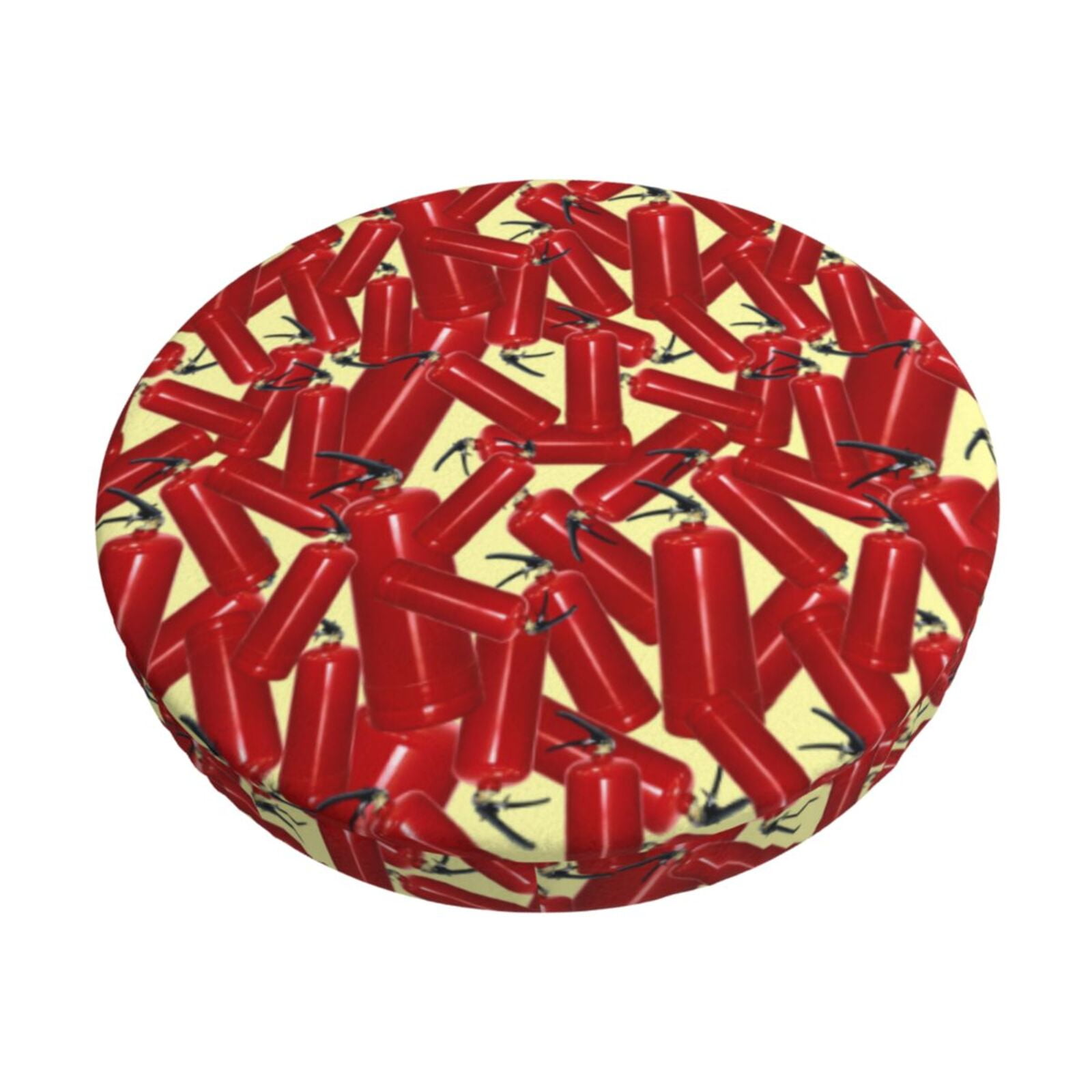 Logiee Fire Extinguisher Print Stool Covers Round,Bar Stool Covers ...