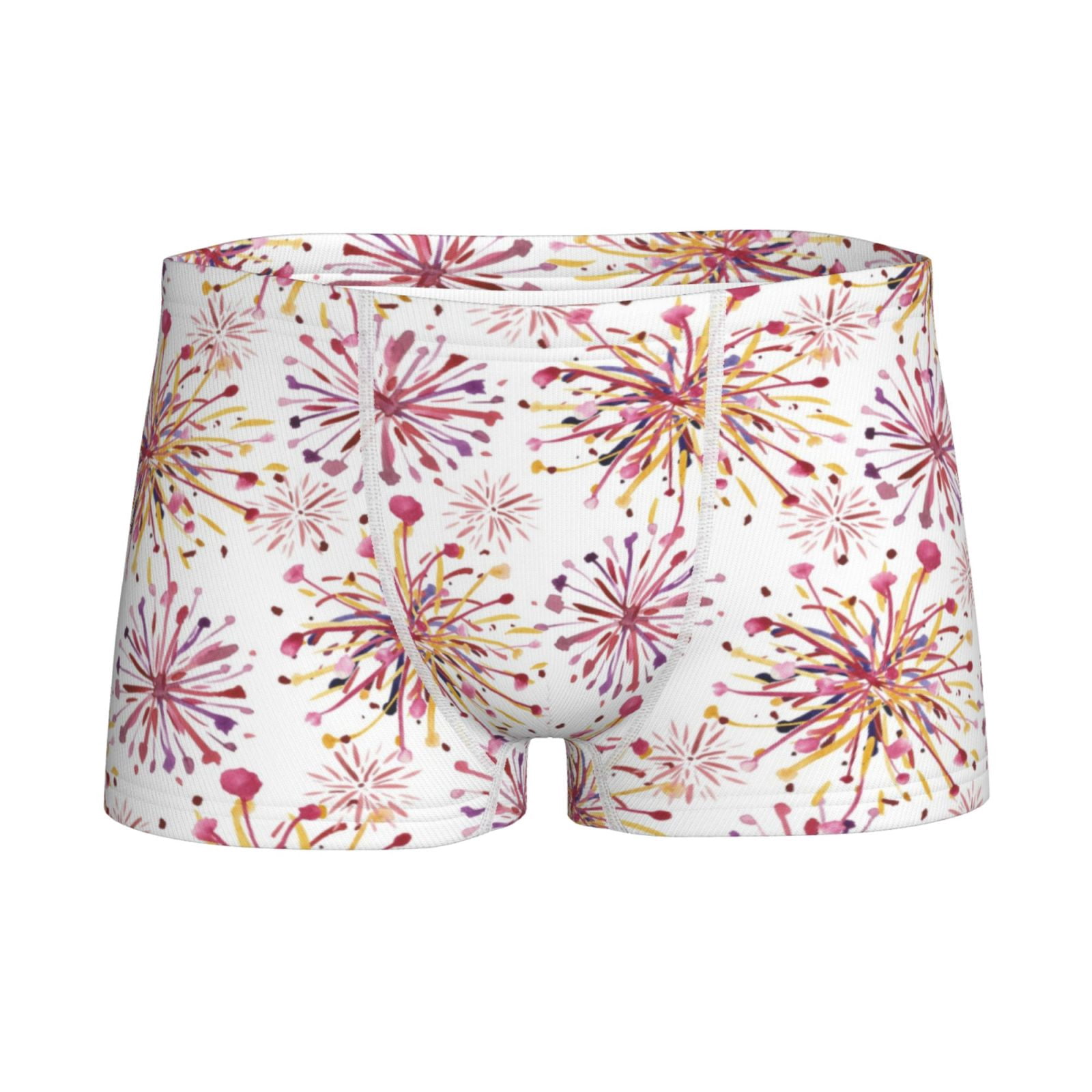 Logiee Fireworks Print Boys' Boxer Briefs,Tween Boy Underwear-Large ...