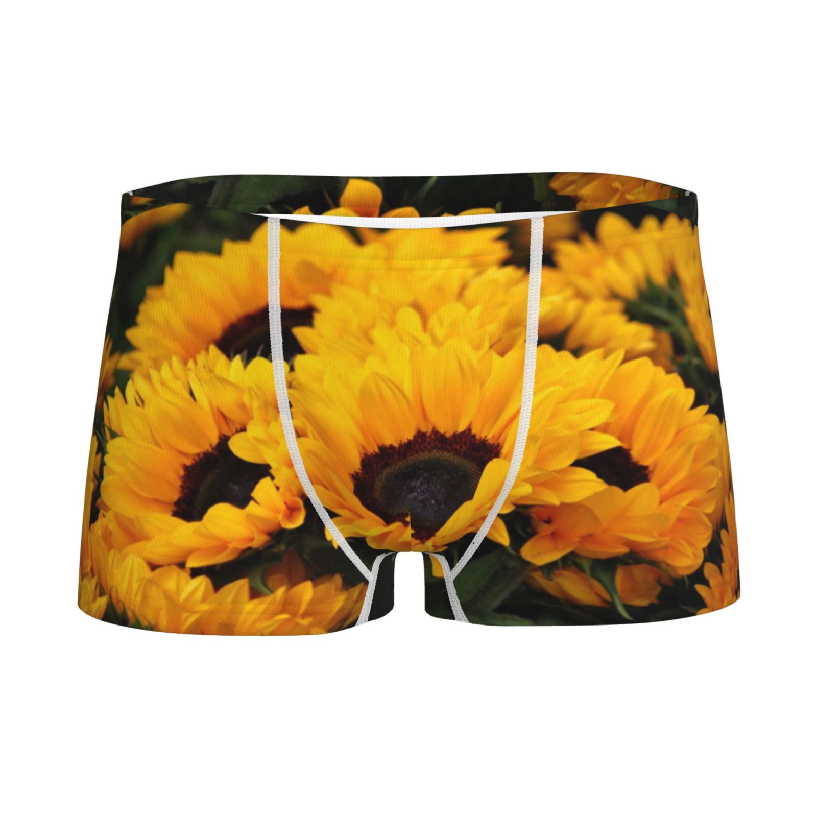 Logiee Flower Bush Sunflower Print Boys' Boxer Briefs,Tween Boy ...