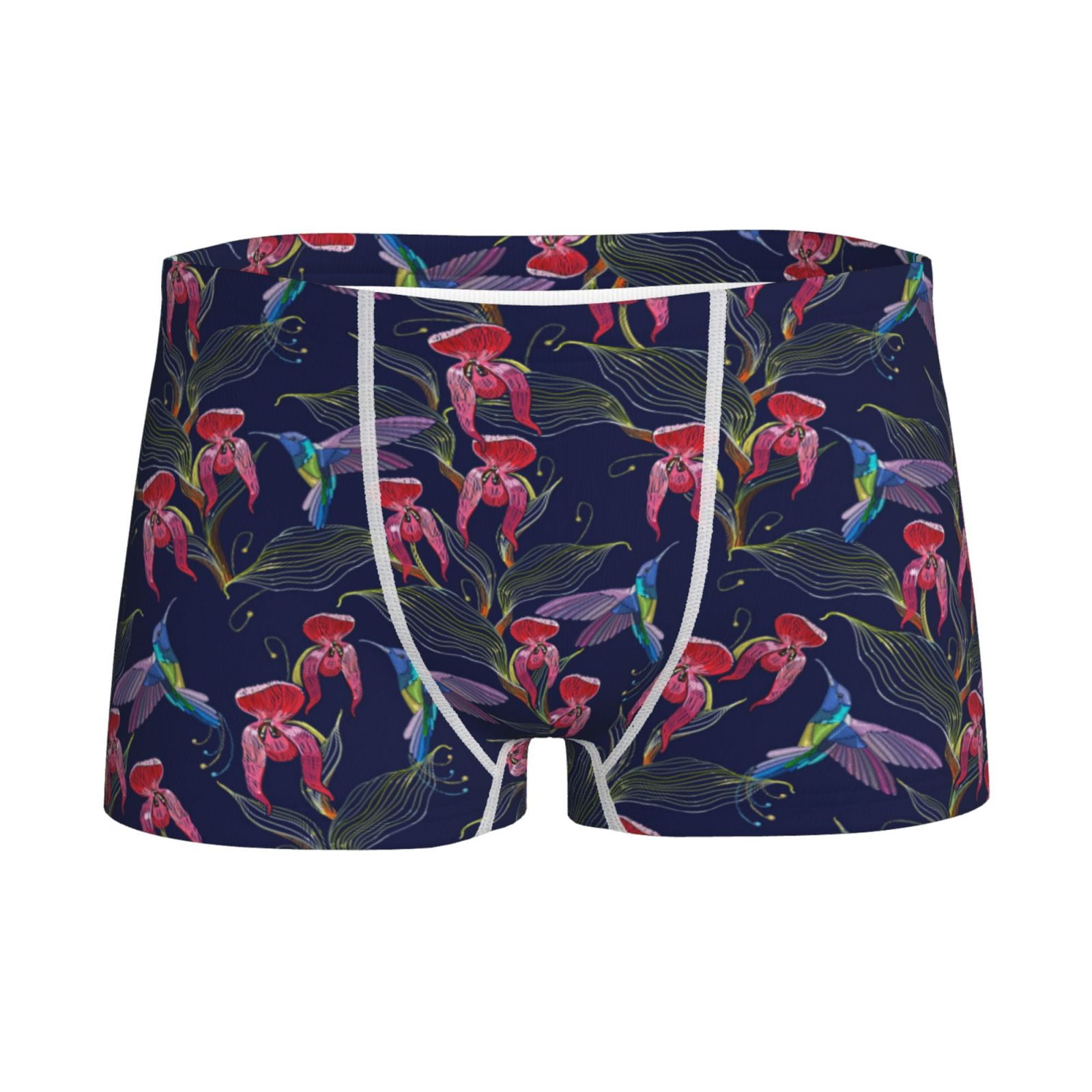 Logiee Flowers And Humming Bird Print Boys' Boxer Briefs,Tween Boy ...