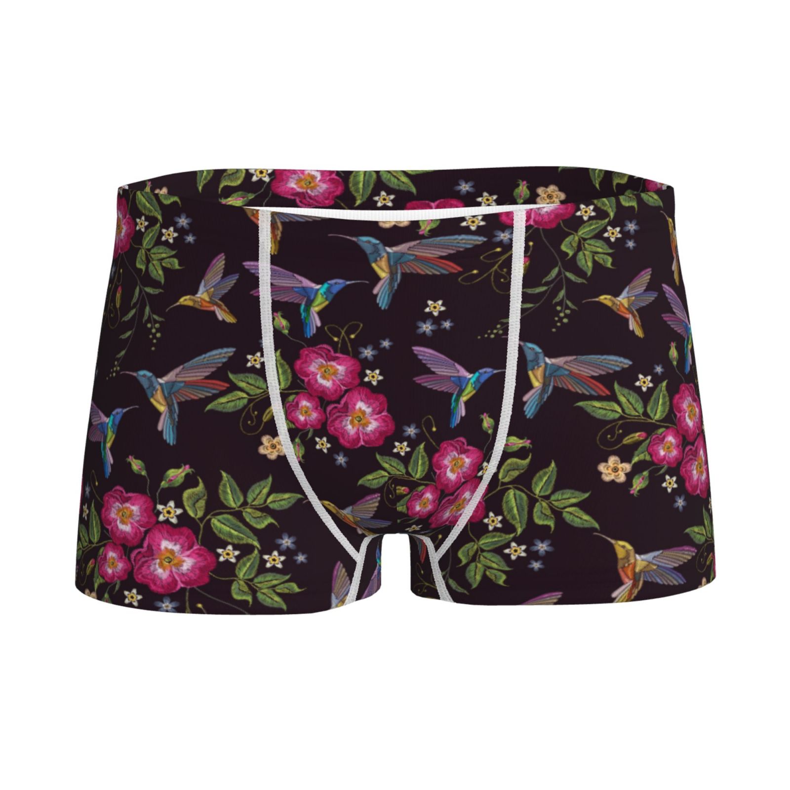 Logiee Flowers And Humming Bird1 Print Boys' Boxer Briefs,Tween Boy ...