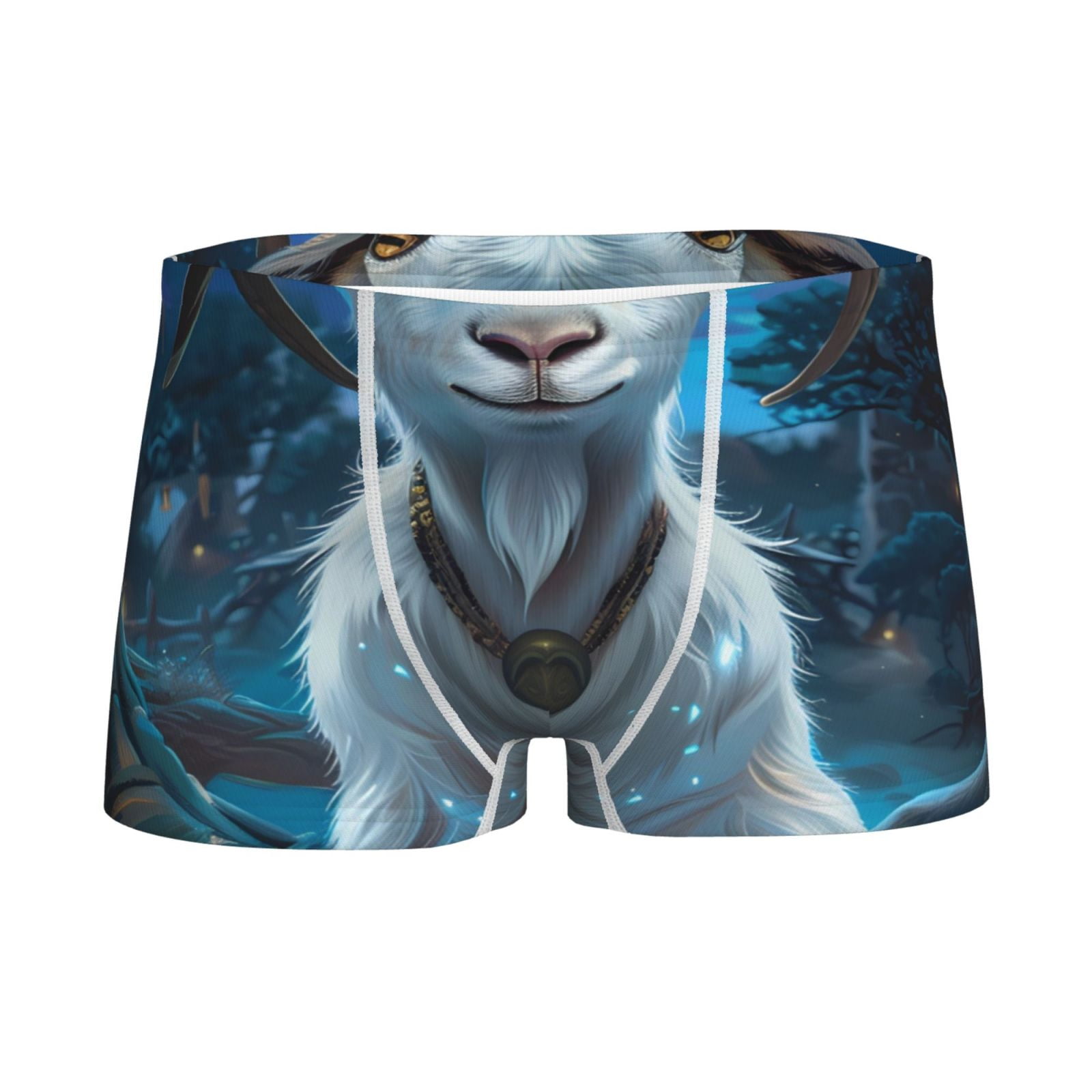Logiee Forest Meditating Goat Print Boys' Boxer Briefs,Tween Boy ...