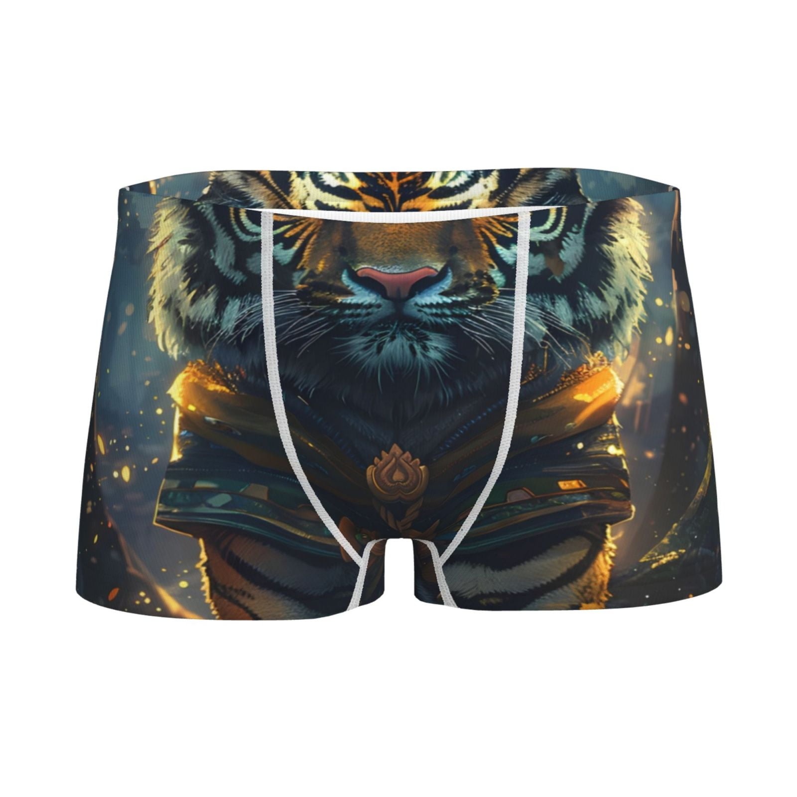 Logiee Forest Meditating Tiger Print Boys' Boxer Briefs,Tween Boy ...