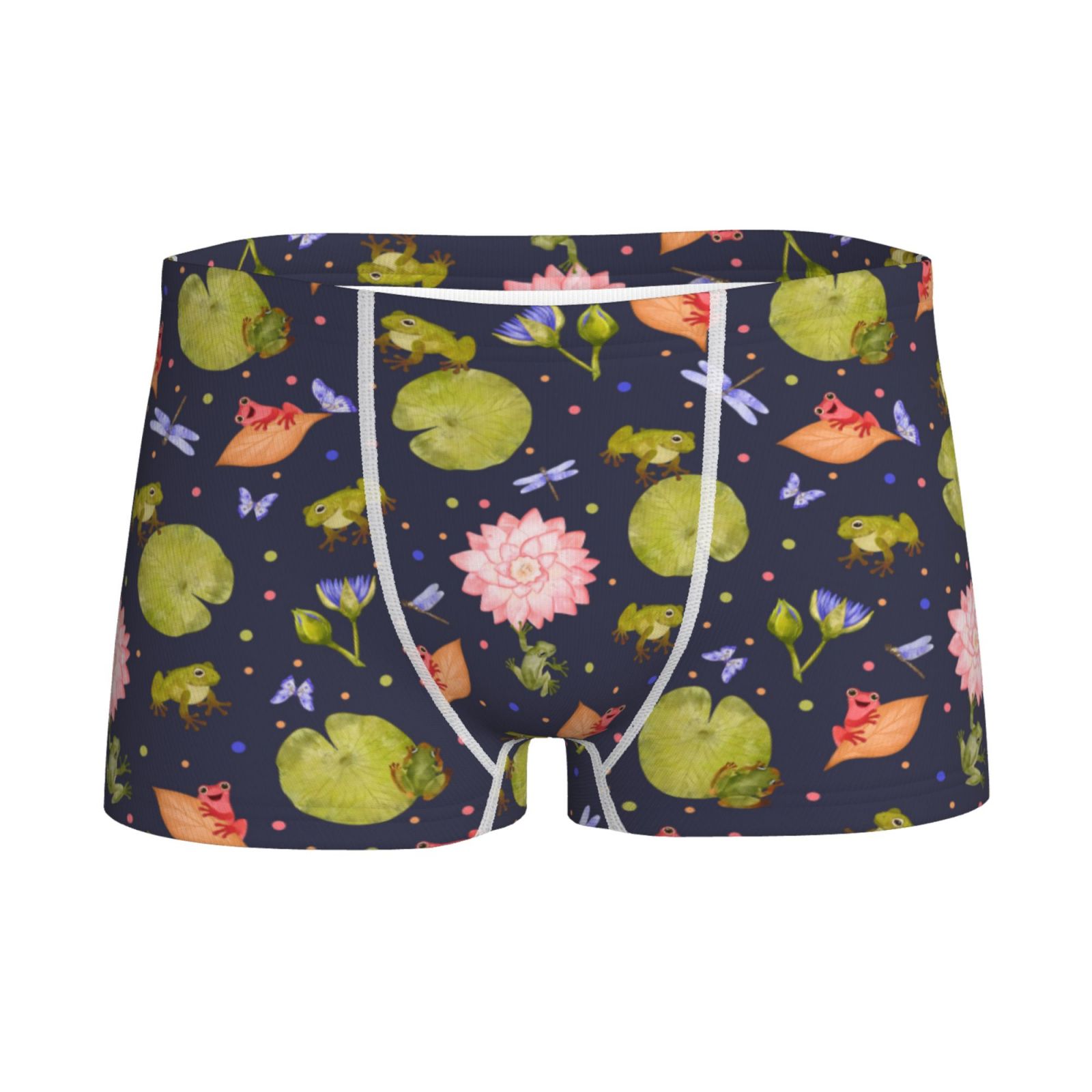 Logiee Frog And Flowers Print Boys' Boxer Briefs,Tween Boy Underwear ...