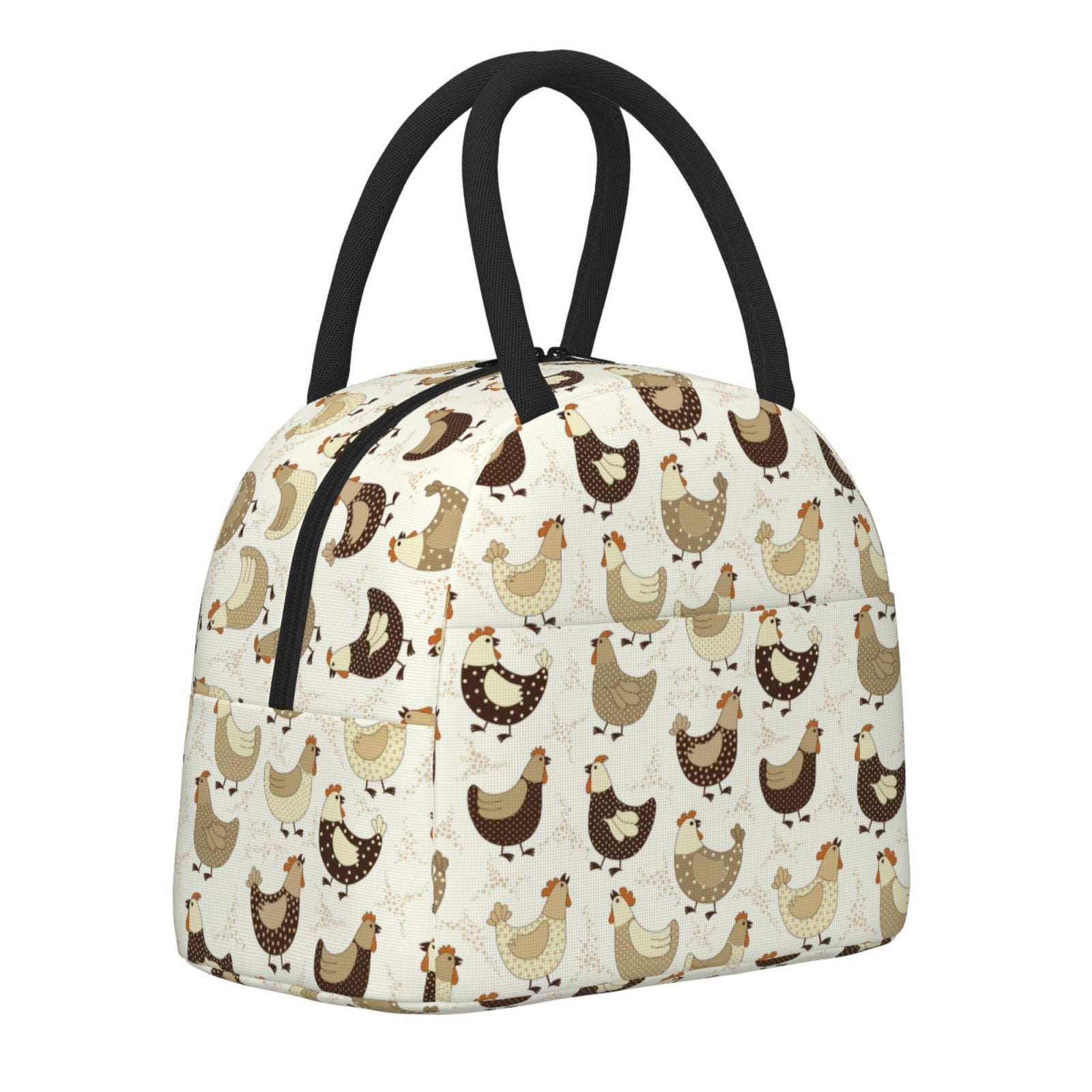 Logiee Funny Chicken Print Lunch Bag for Women & Men,Adult Insulated ...