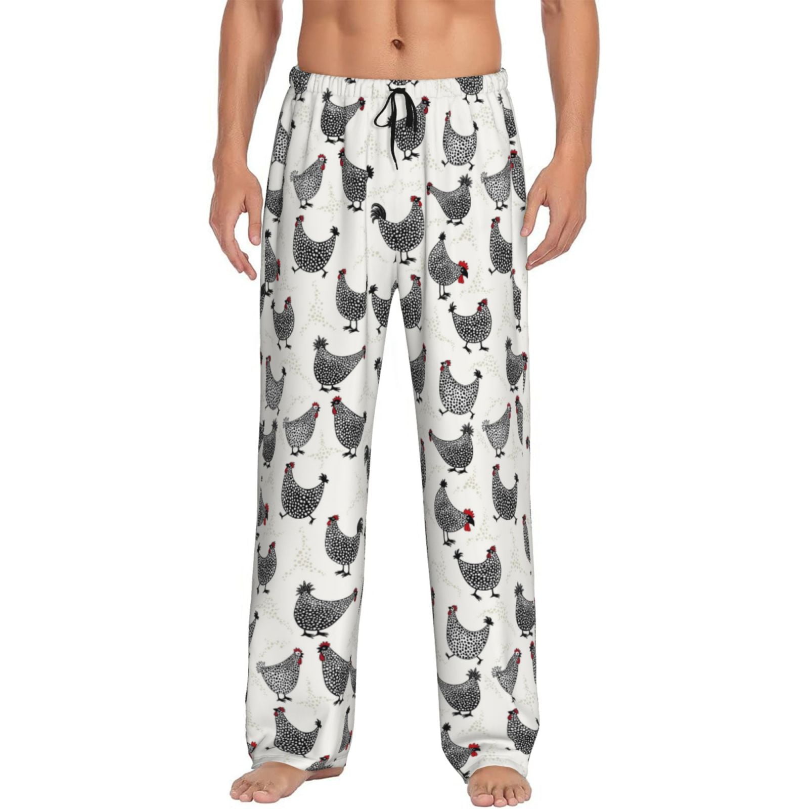Logiee Funny Chicken Print Pajama Pants for Men,Men’s Pajama Bottoms ...