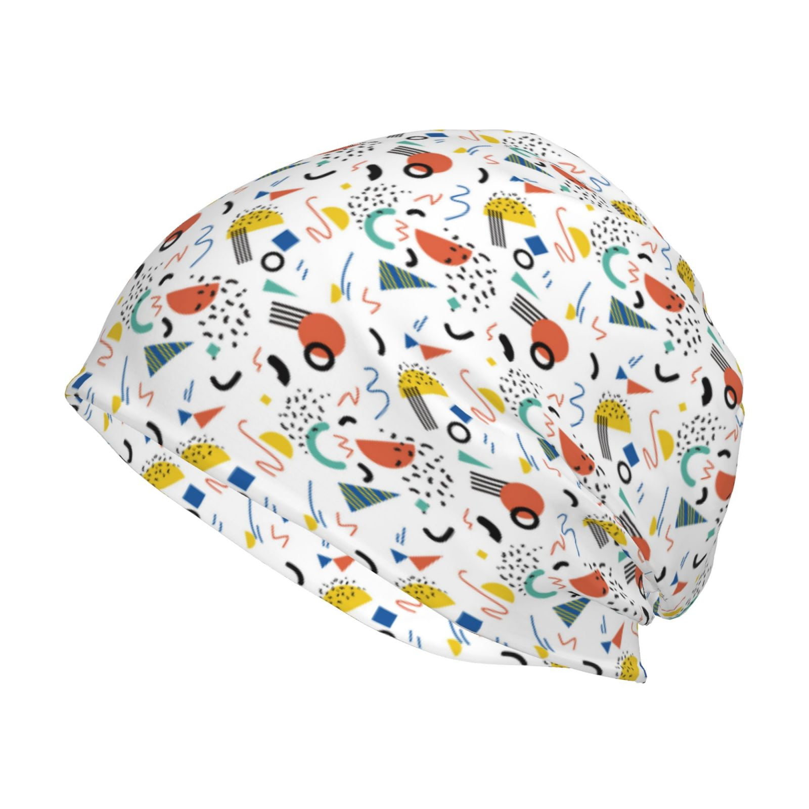 Logiee Geometric Retro Print Unisex Knit Beanie for Men Women Winter ...