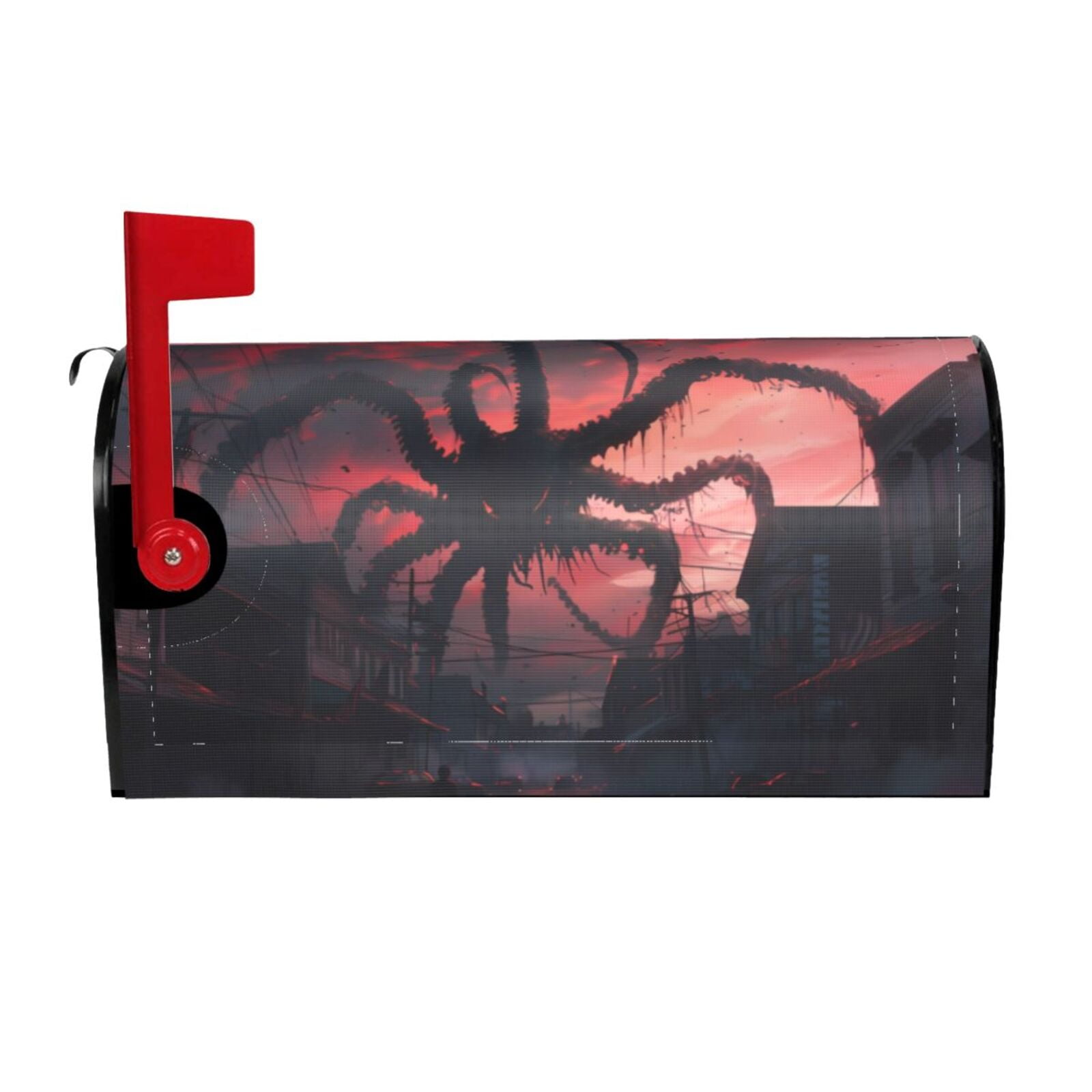 Logiee Giant Monster Over City Print Post Letter Box Wrap Decor ...