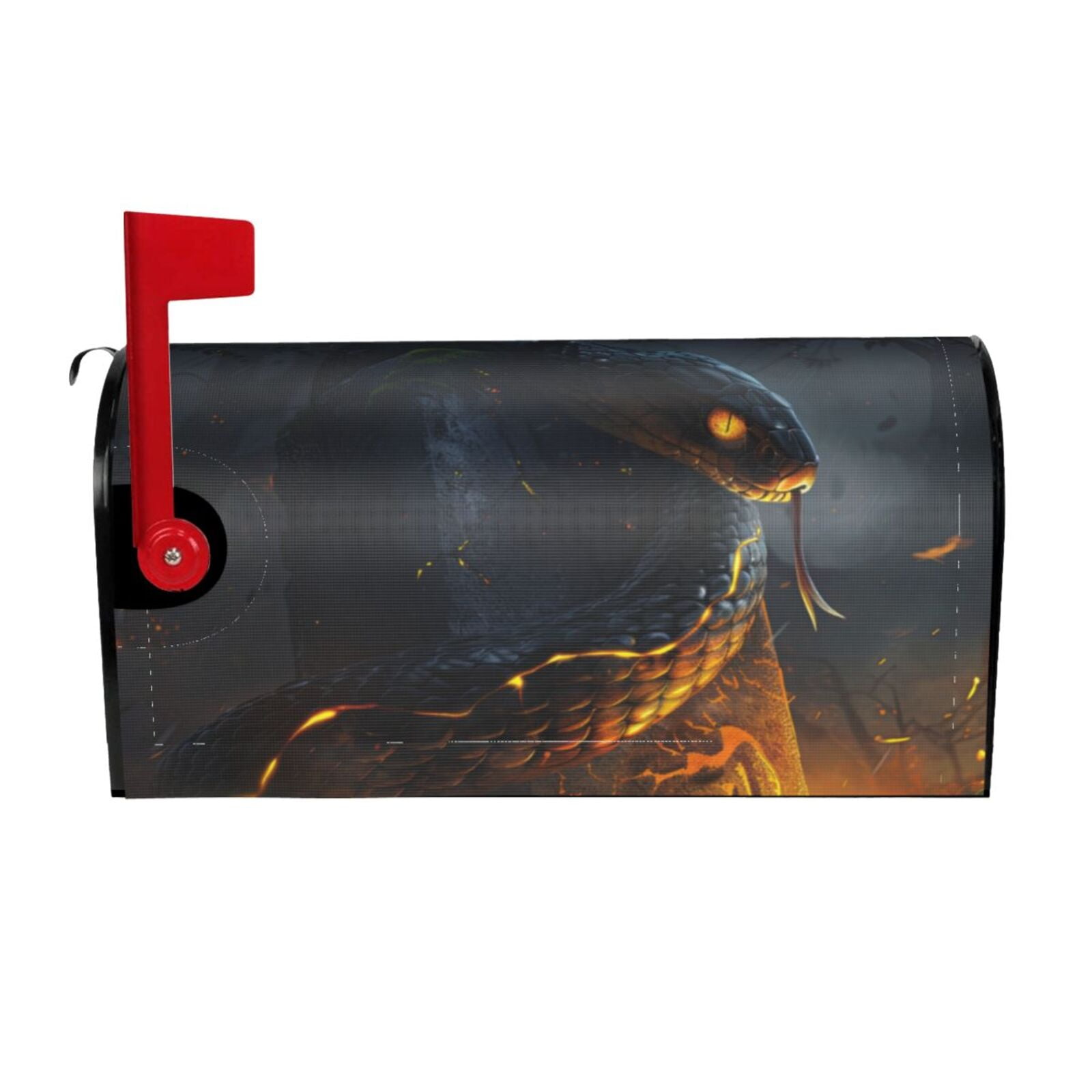 Logiee Glowing Snake Dark Forest Print Post Letter Box Wrap Decor ...