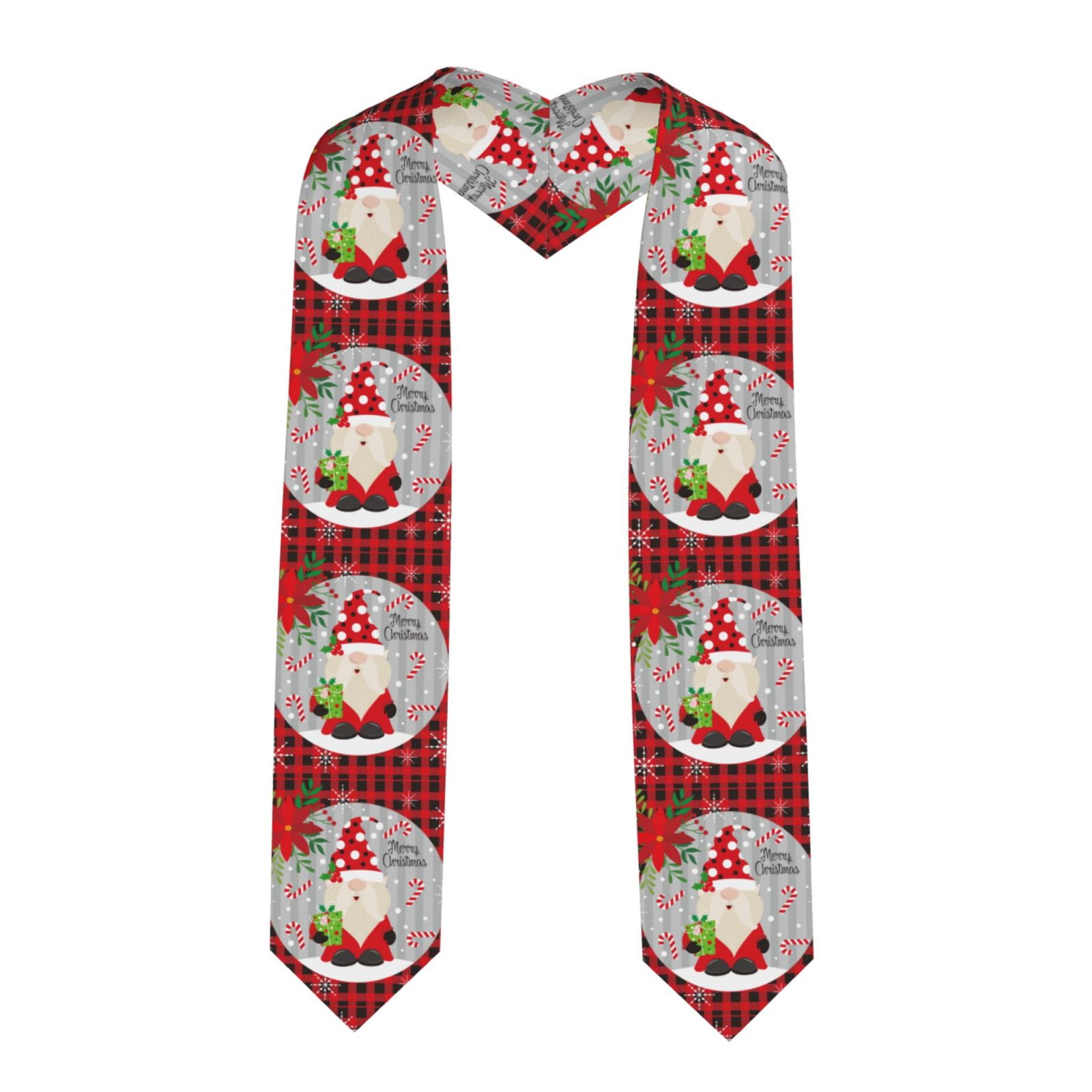 Logiee Gnome And Buffalo Plaid Print Unisex Adult Graduation Stole ...