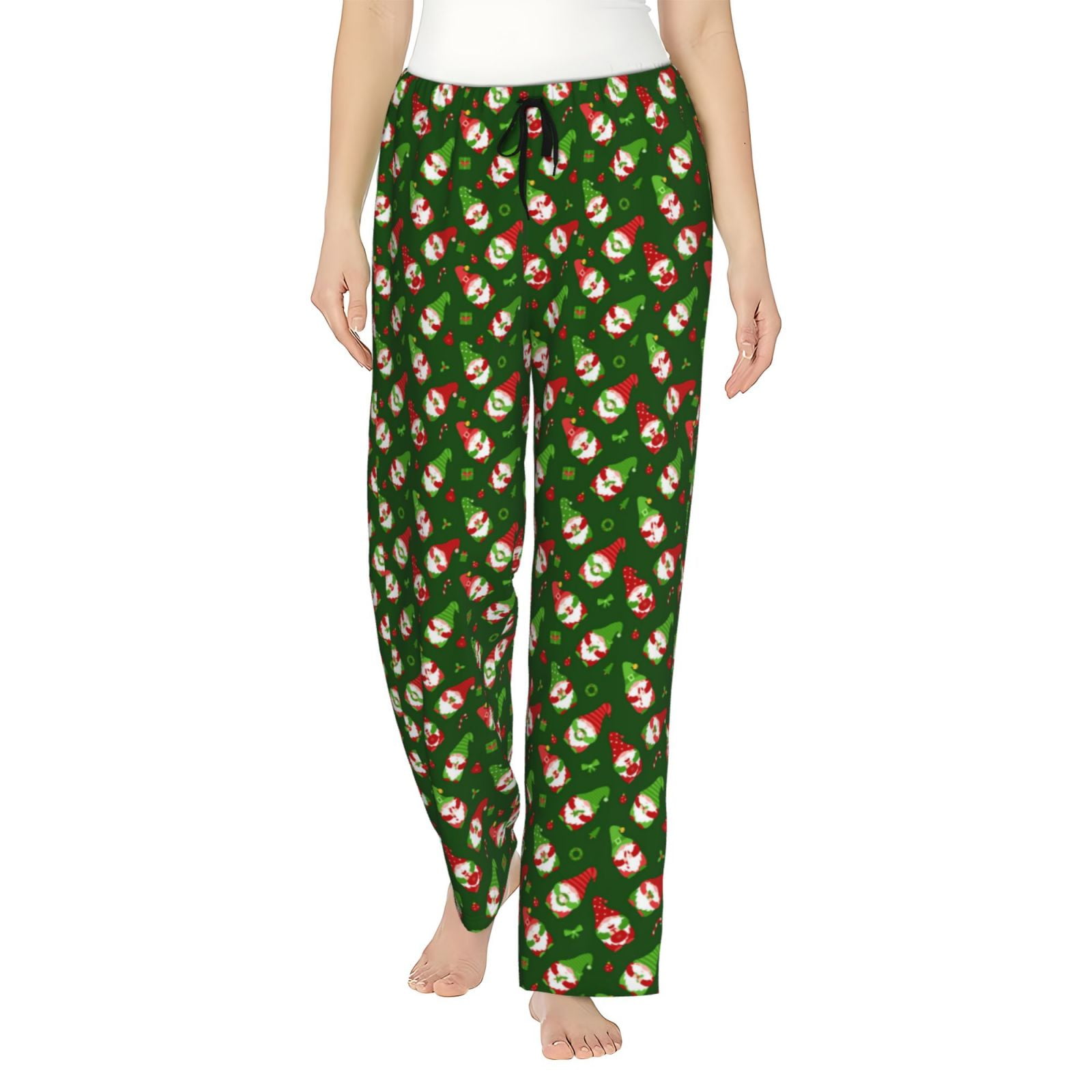 Logiee Gnomes In Caps Print Women Pajama Pants,Comfy Pj Bottom with ...