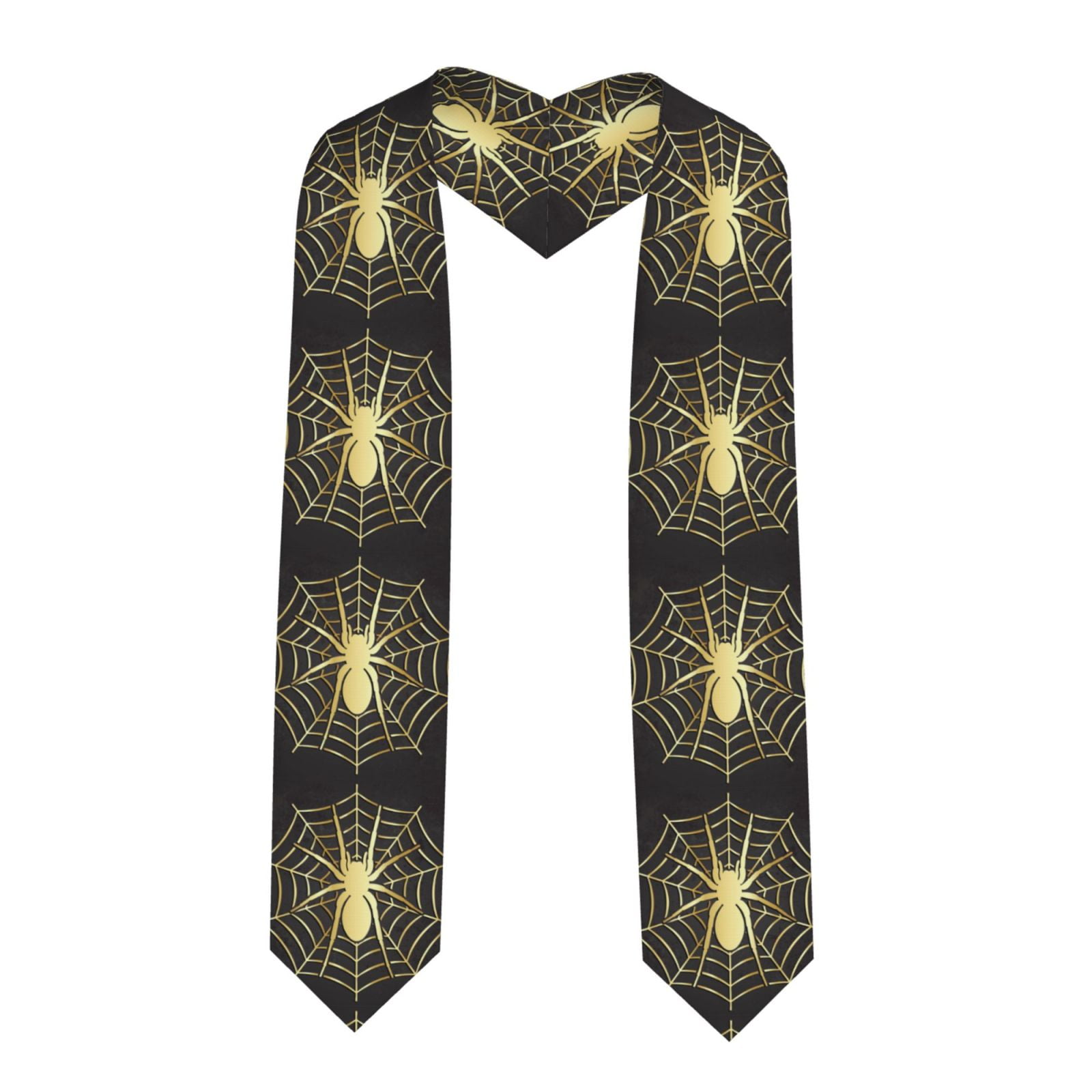Logiee Gold Spider On The Web Print Unisex Adult Graduation Stole Shawl ...