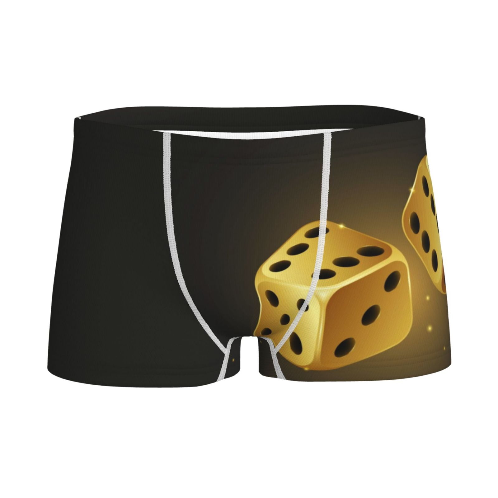Logiee Golden Dice Print Boys' Boxer Briefs,Tween Boy Underwear-Large ...