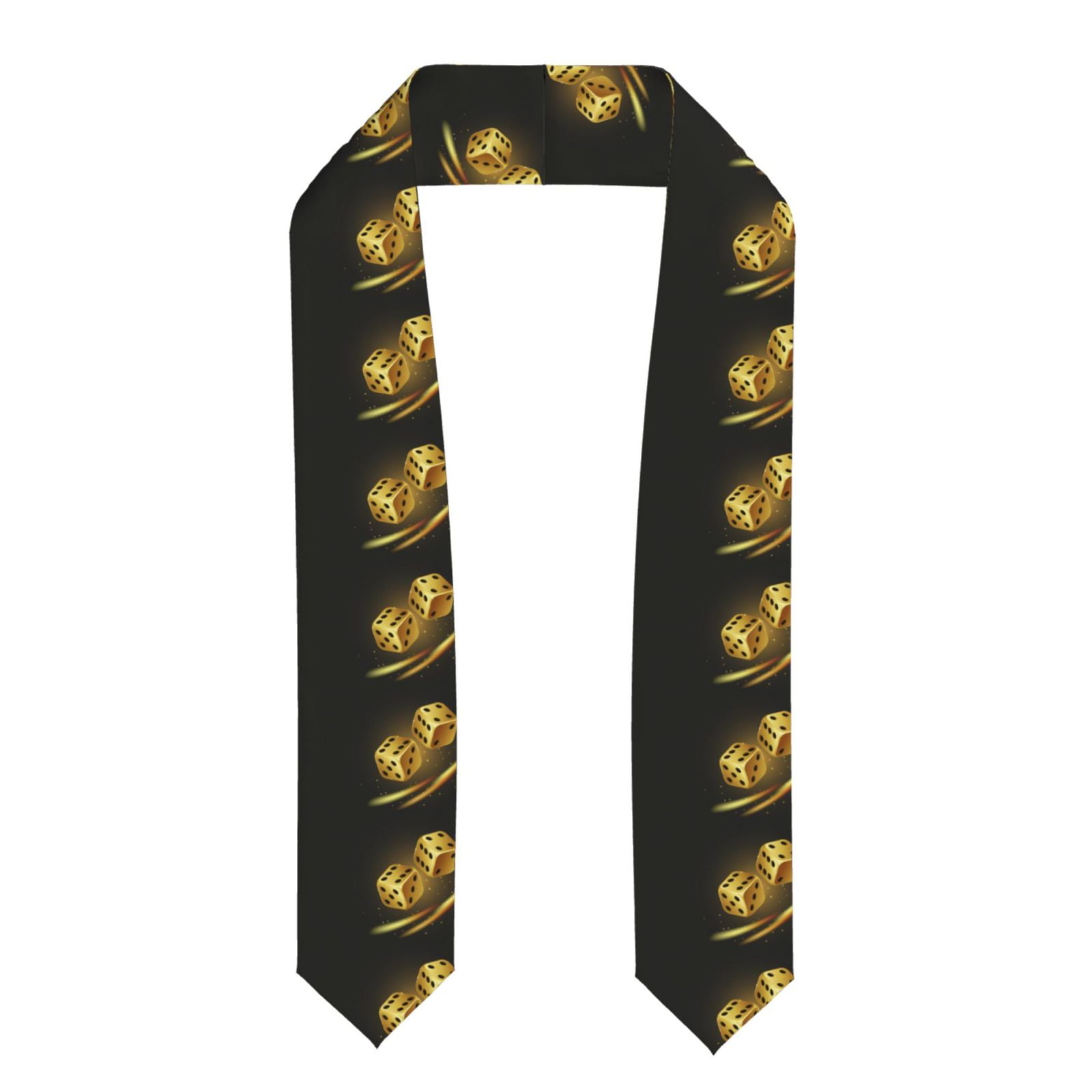 Logiee Golden Dice Print Unisex Adult Graduation Stole Shawl 72" Long ...