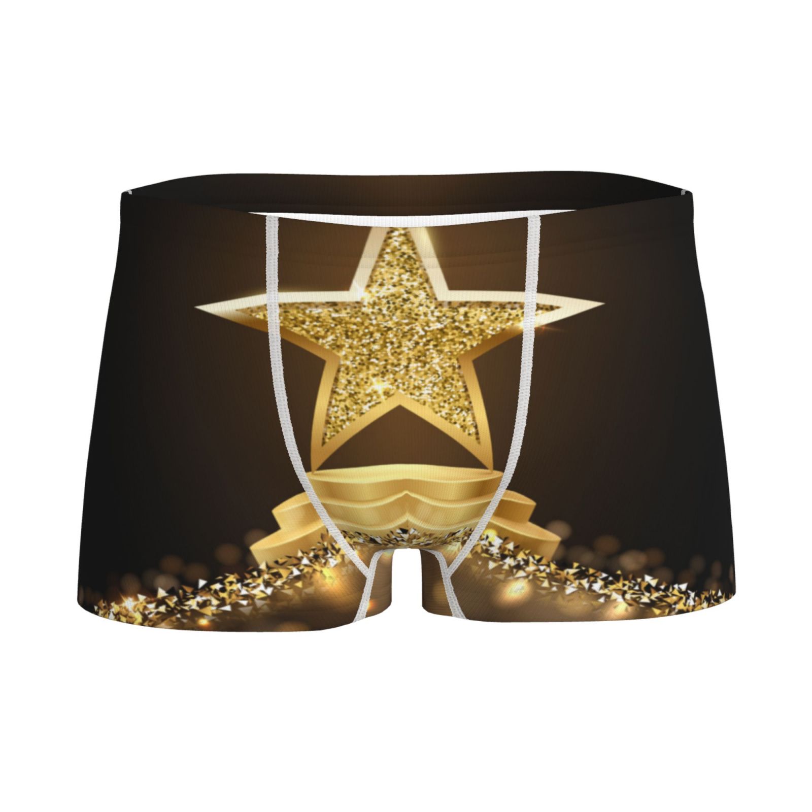 Logiee Golden Glitter And Light Print Boys' Boxer Briefs,Tween Boy ...