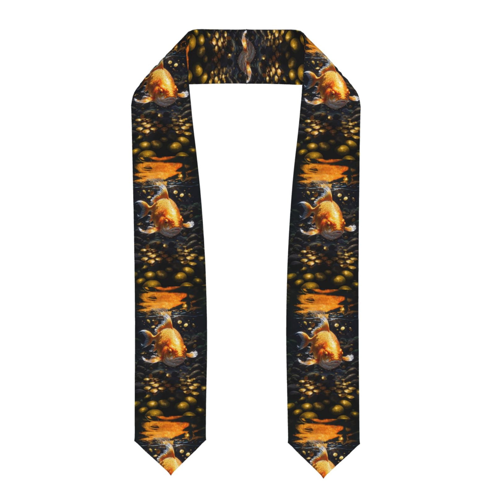 Logiee Golden Koi And Treasure Print Unisex Adult Graduation Stole ...